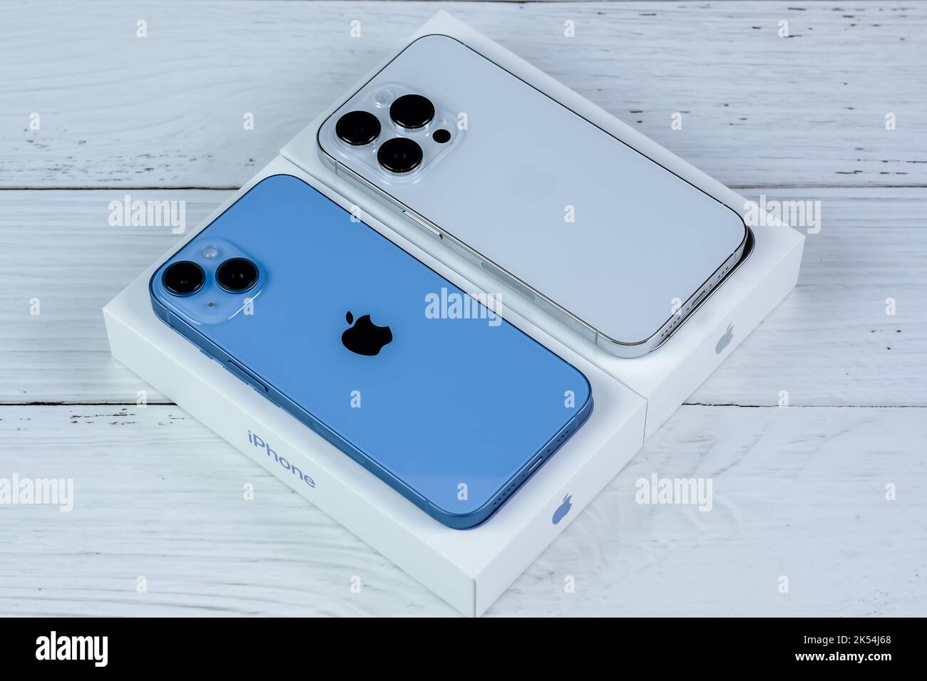 iPhone 14 and iPhone 14 Pro. Manhattan, New York, USA October 4, 2022 ...