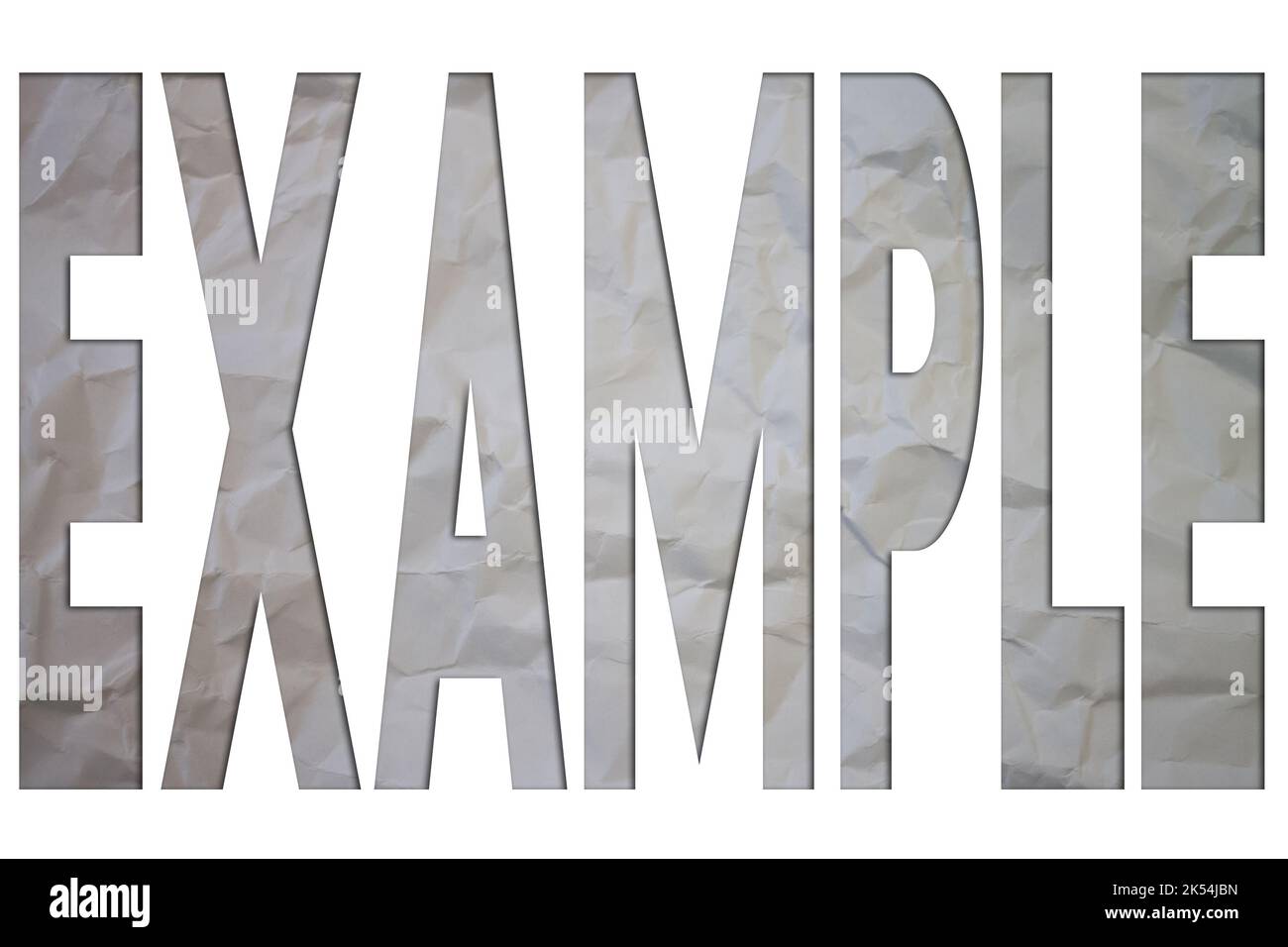 Example text with Torn, Crumpled White Paper on colored background ...