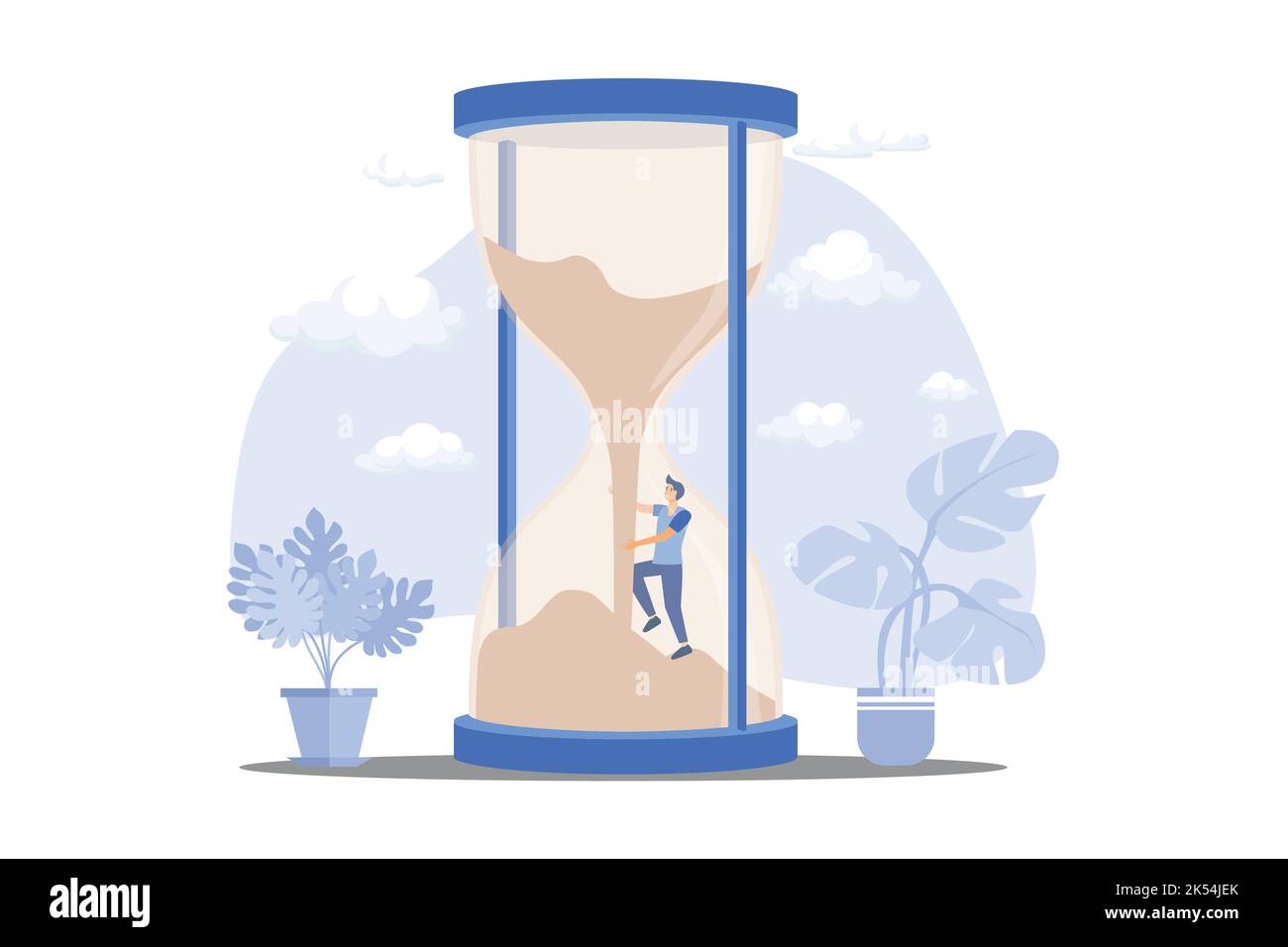 Time management, challenge to overcome to be success, manage to control ...