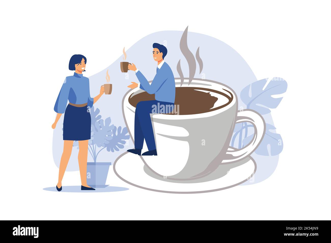Cheerful businesswoman at coffee shop Stock Vector Images - Alamy