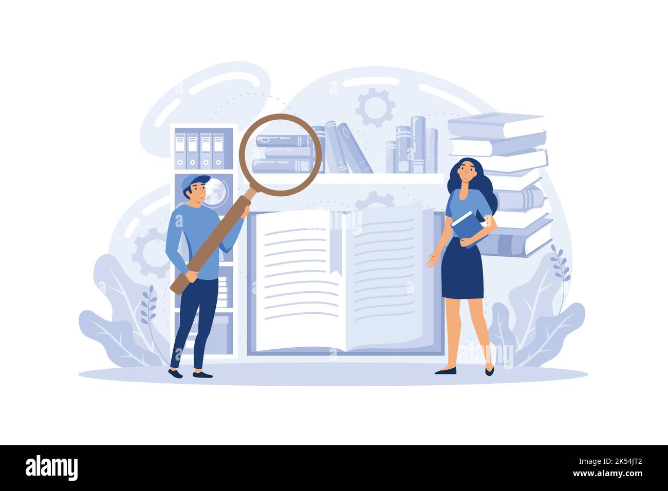 Cloud library concept. Woman reads e-books on laptop using cloud technologies. Online education ...