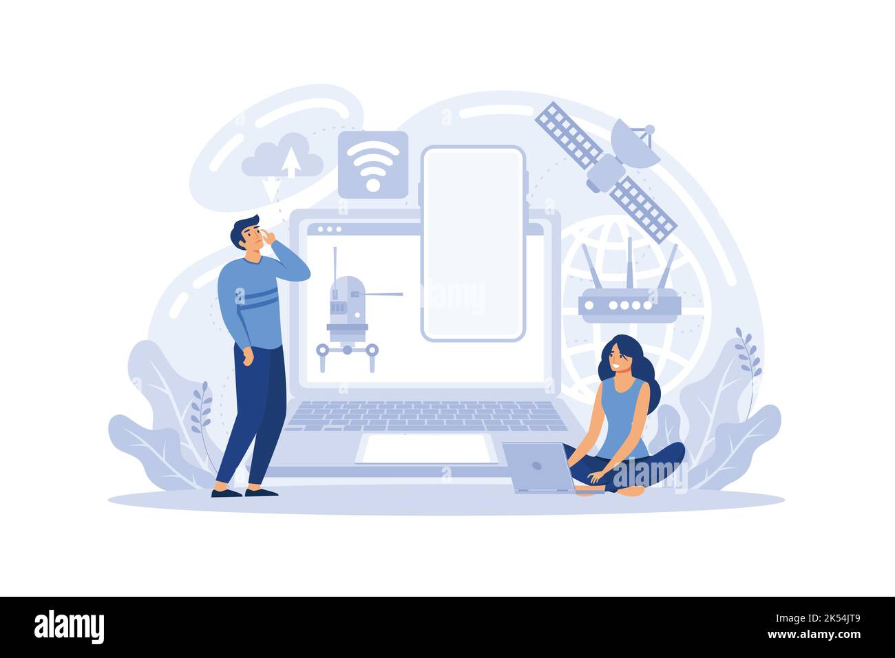 Cloud Computing Services Vector Illustration Concept , Suitable for web landing page, ui, mobile ...