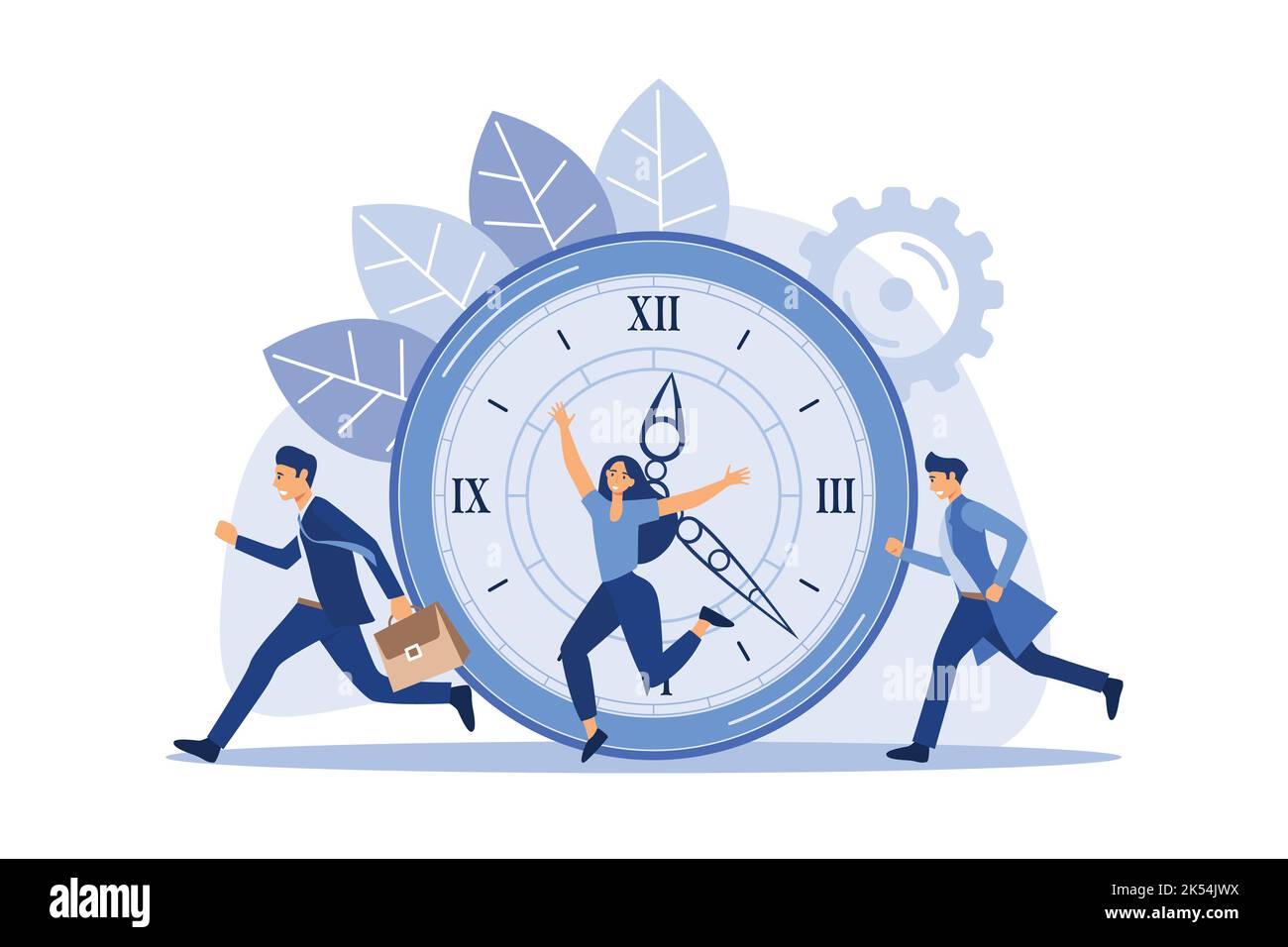 work time management concept, quick response, people rush to do ...
