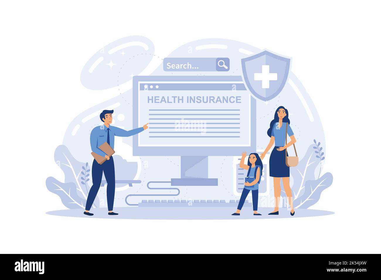 Health insurance concept. Vector illustration. Medical insurance and ...