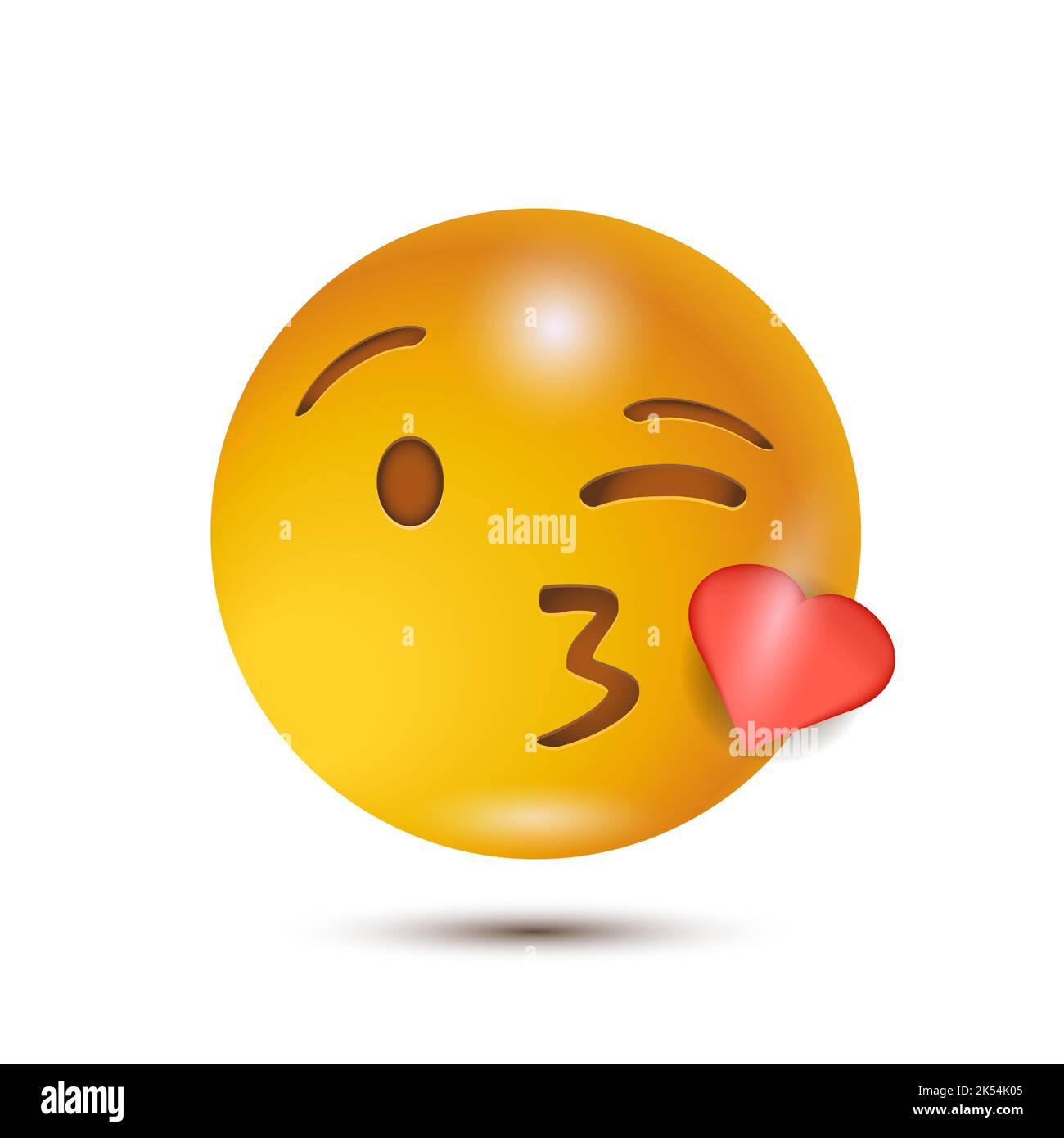 Blowing kiss. Vector illustration. smiling emoticon character design ...