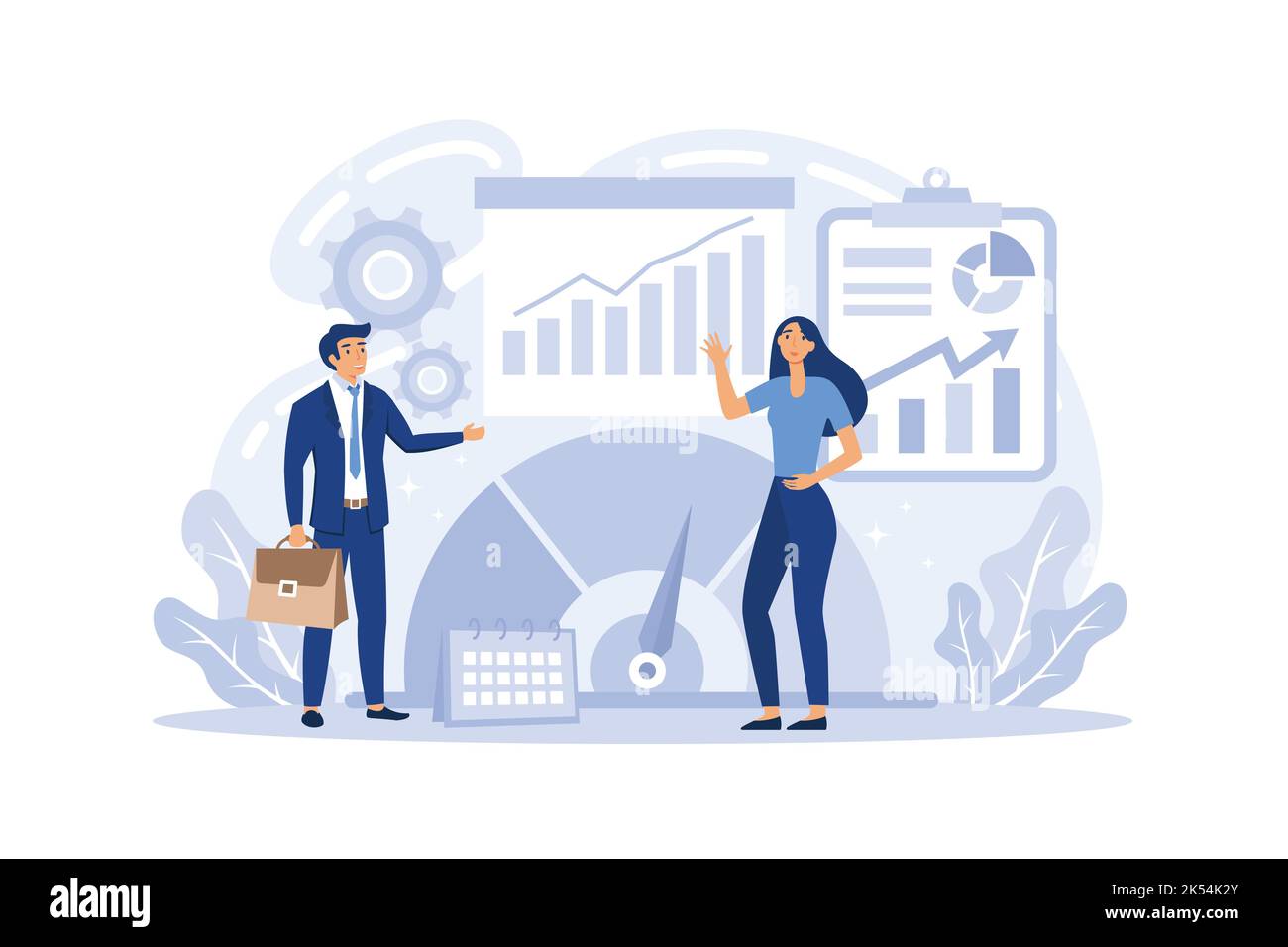 Benchmarking concept. Idea of business development and improvement ...