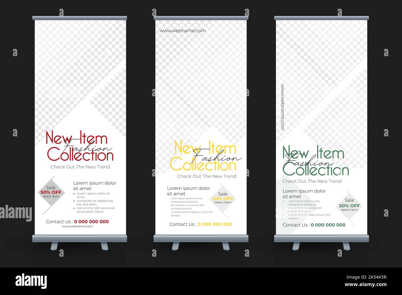 fashion rollup banner layout design for promotion simple modern ...