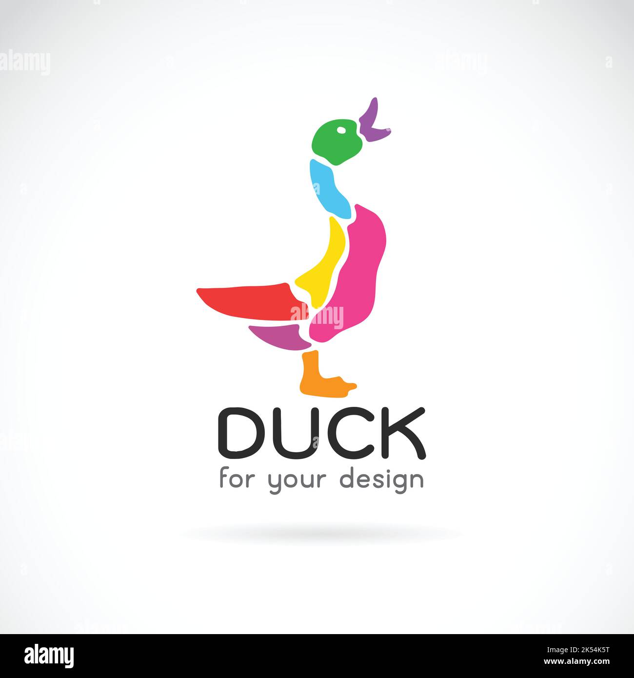 Vector image of a duck design on white background. Easy editable ...