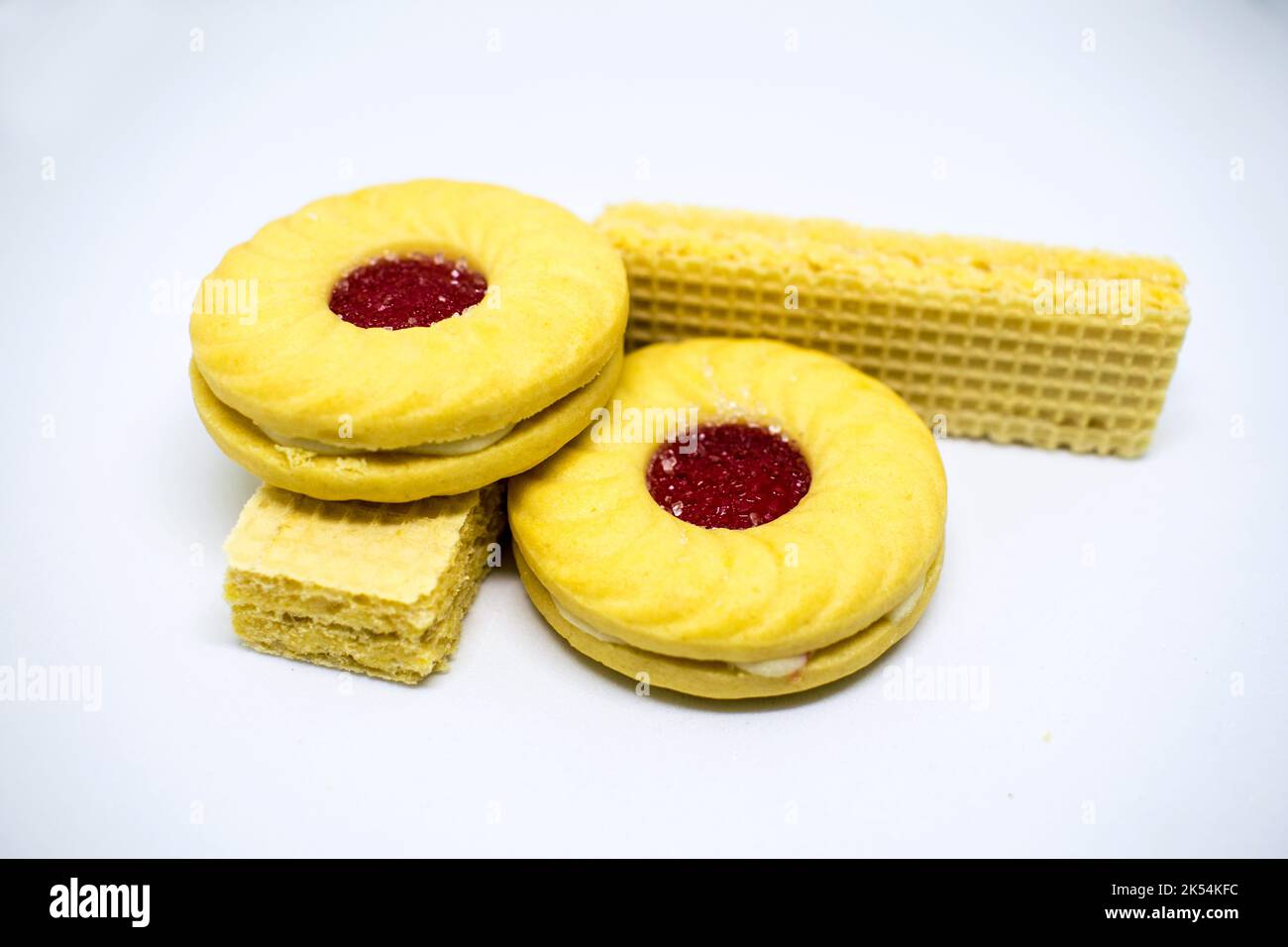 Milk wafer flavor, Design for Crispy wafer Concept Stock Photo - Alamy