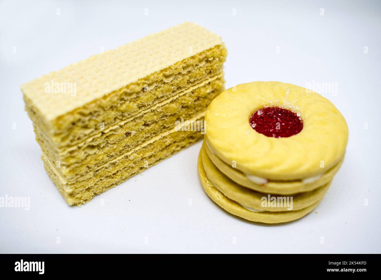 Milk wafer flavor, Design for Crispy wafer Concept Stock Photo - Alamy