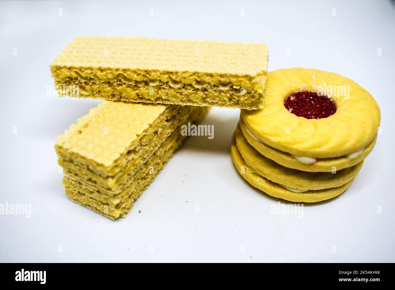 Milk wafer flavor, Design for Crispy wafer Concept Stock Photo - Alamy