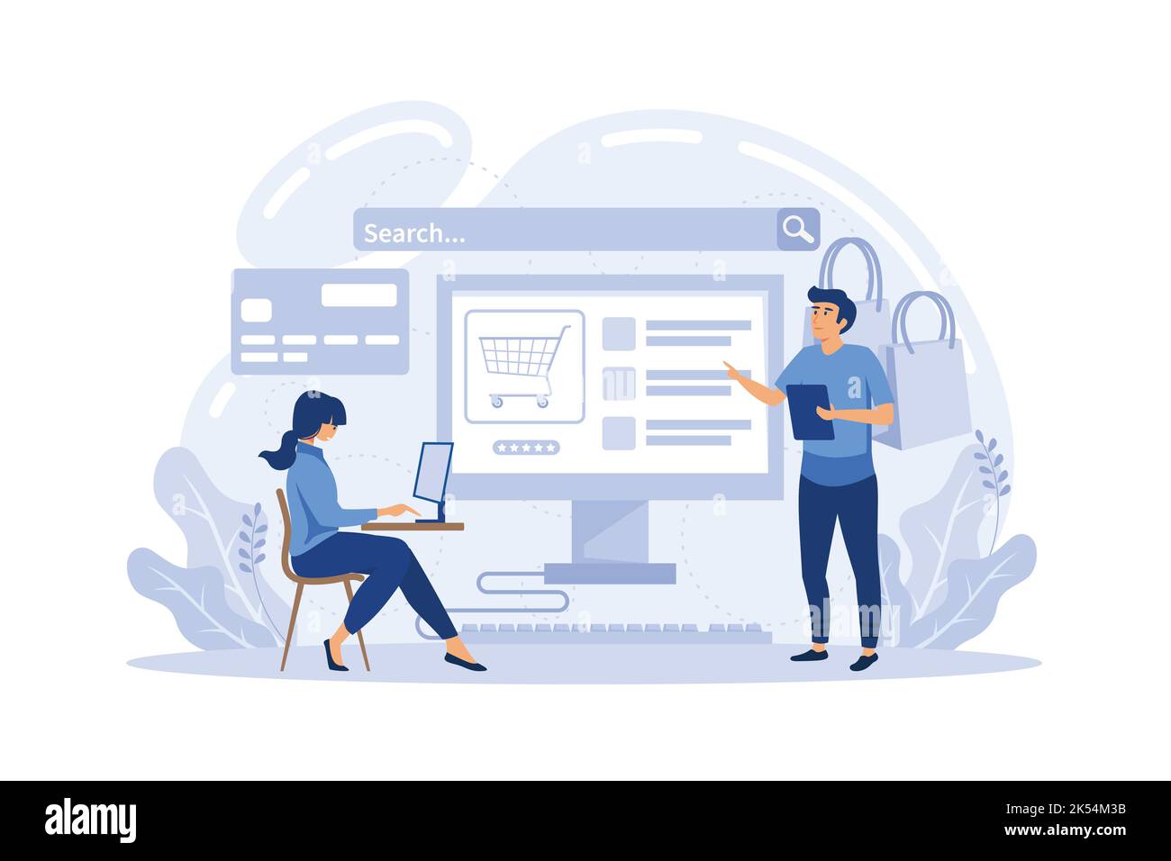 Supply online service or platform. B2B idea, global logistic and ...