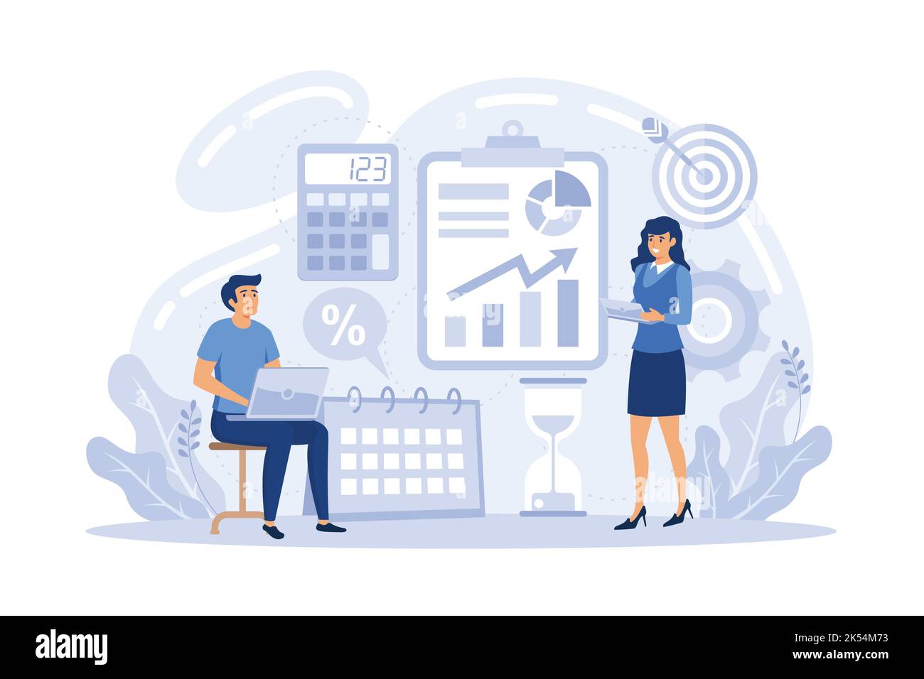 Strategic business planning abstract concept vector illustration set ...