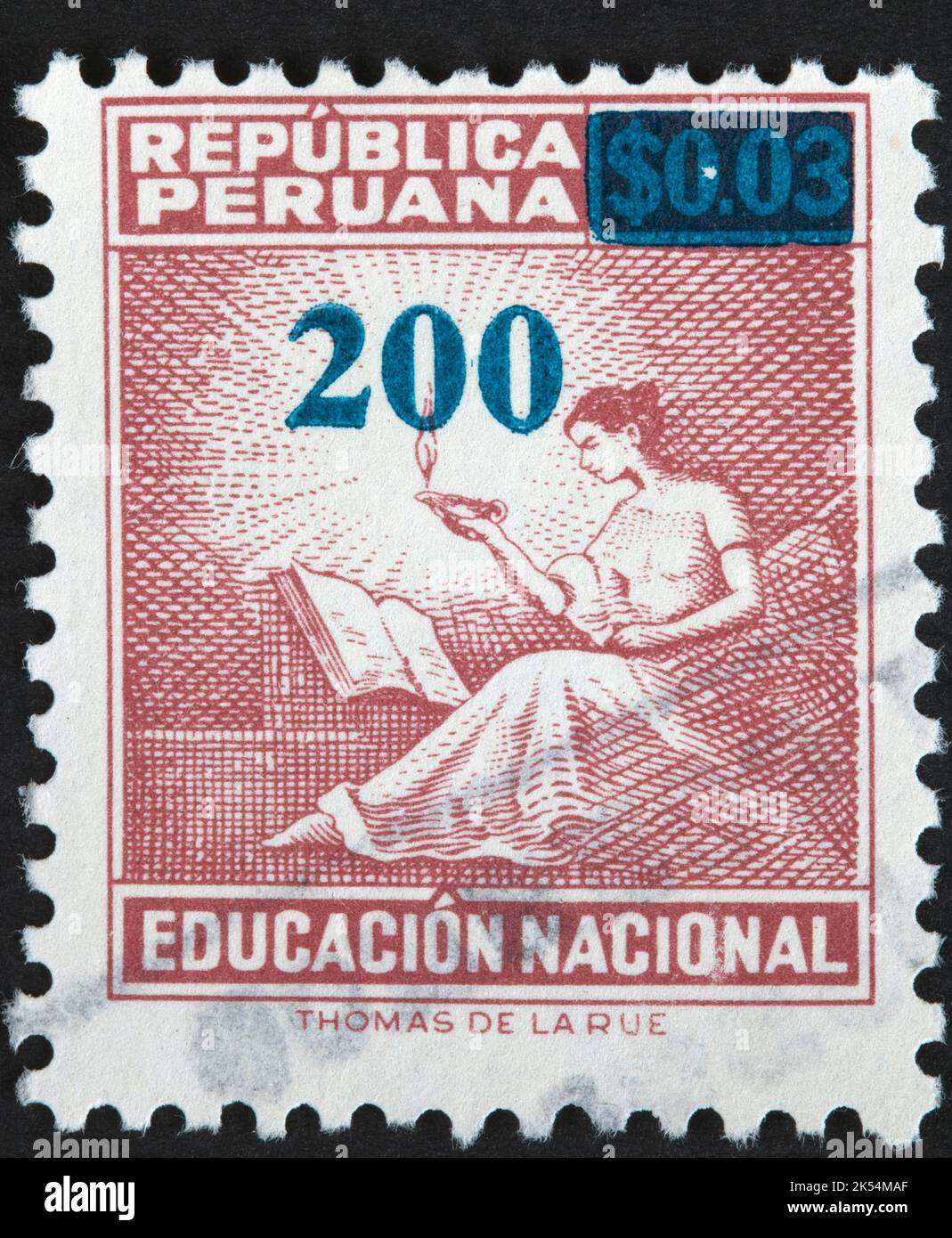 Peruvian postage stamp Stock Photo - Alamy