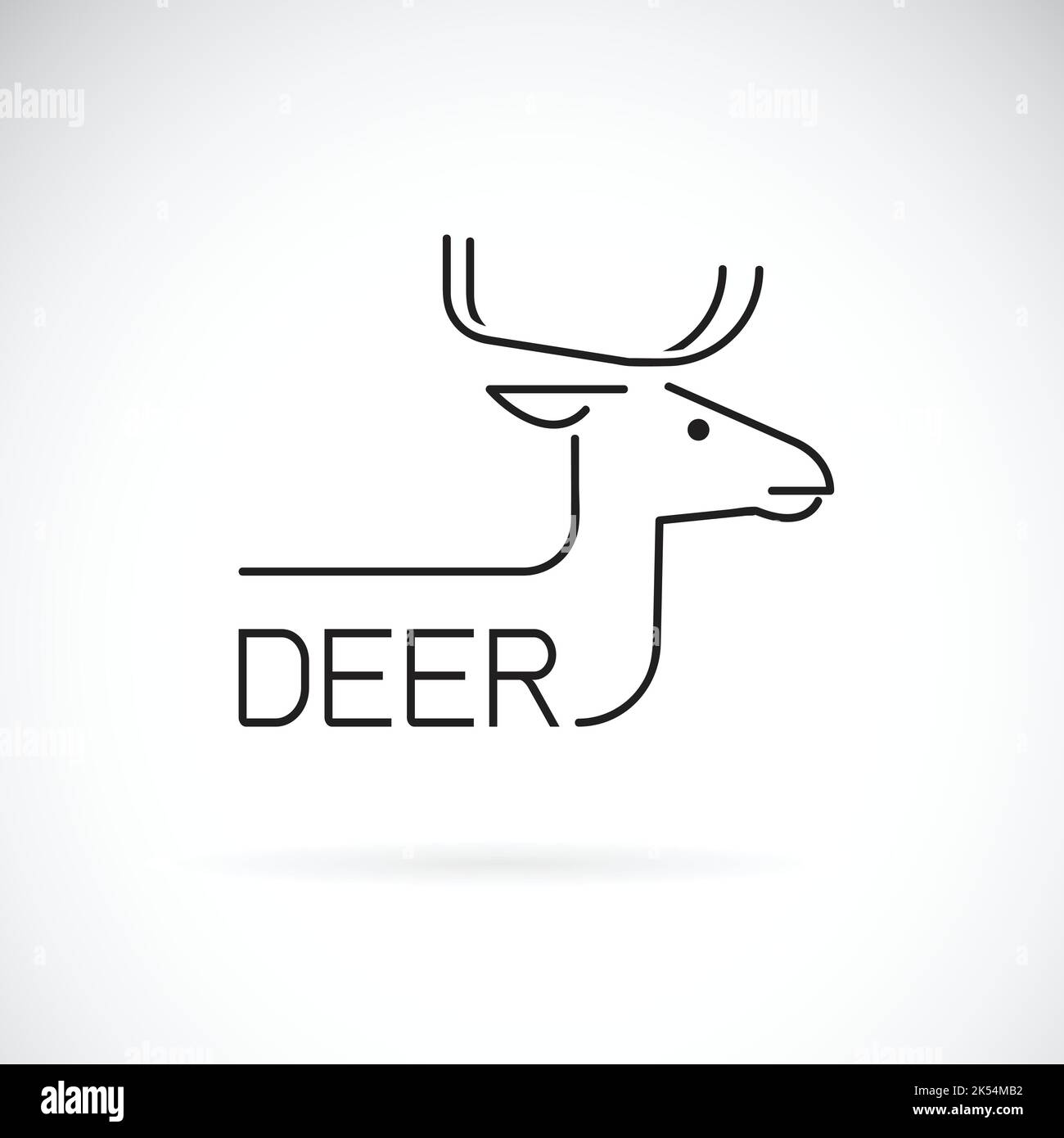 Vector of a deer design on a white background. Vector. Easy editable ...
