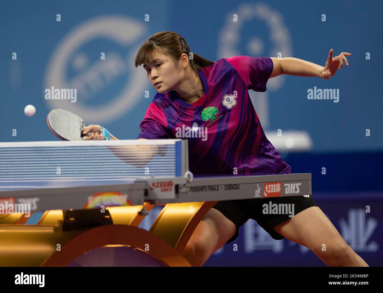 CHENGDU, CHINA - OCTOBER 6, 2022 - Li Yuzhun of Chinese Taipei competes ...
