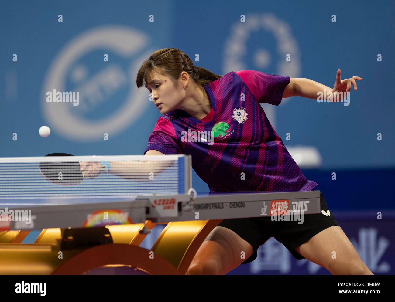 CHENGDU, CHINA - OCTOBER 6, 2022 - Li Yuzhun of Chinese Taipei competes ...