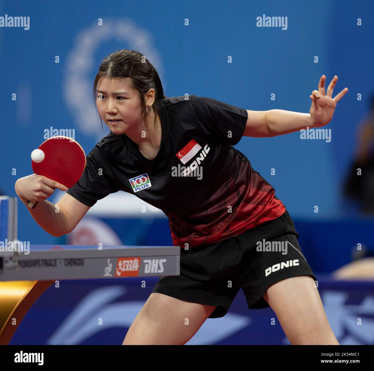 CHENGDU, CHINA - OCTOBER 6, 2022 - Wang Xinru of Singapore competes ...