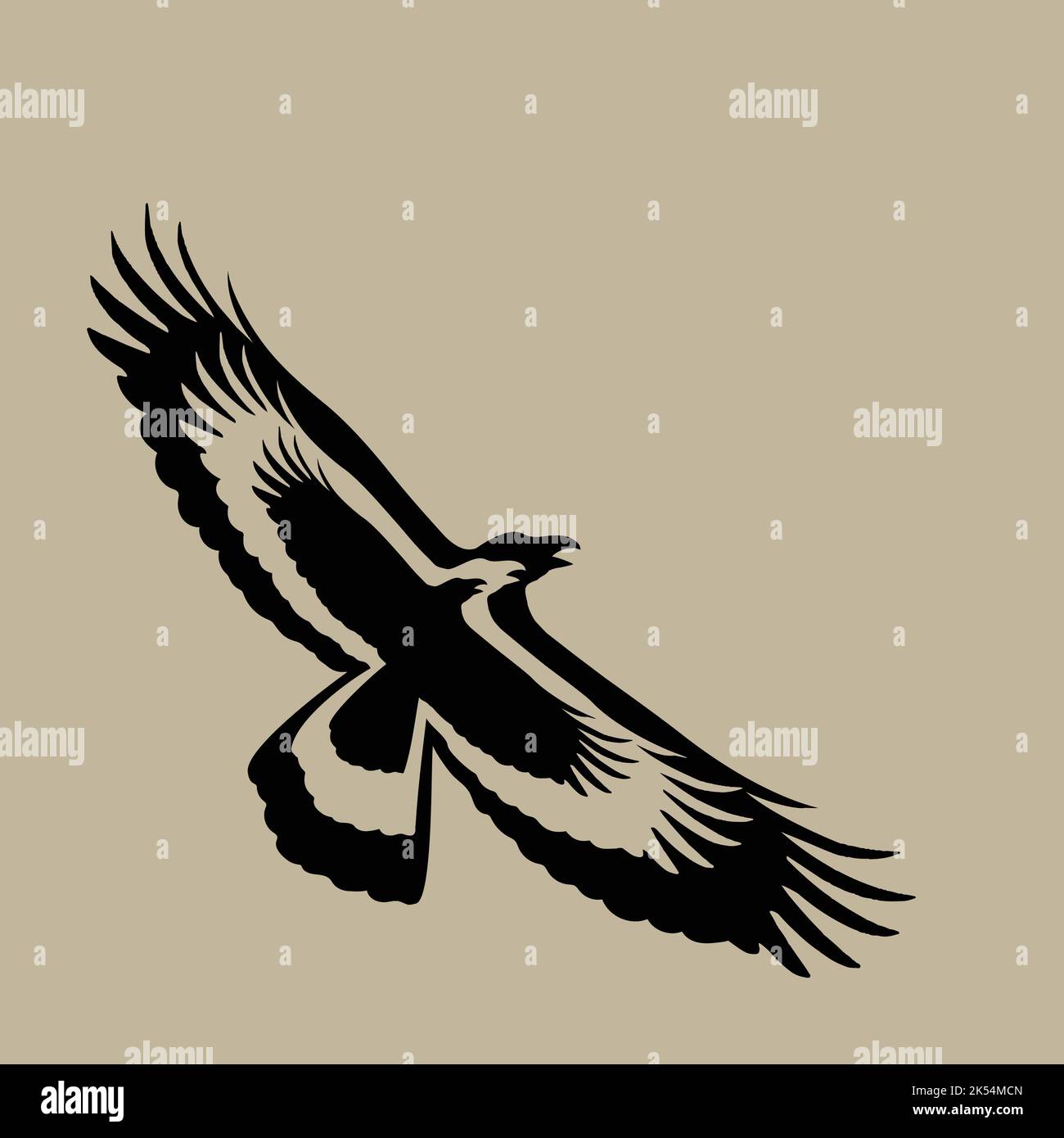Vector of an eagle design on brown background, Wild Animals. Bird ...