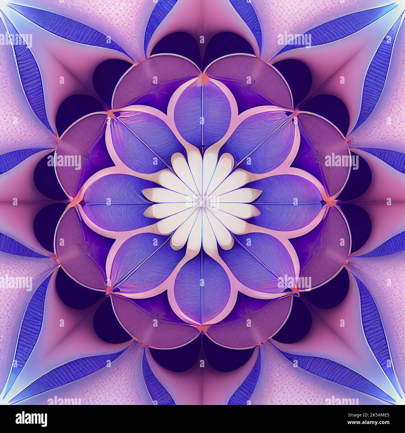 Bright mandala tile, symmetrical radial creative illustration Stock ...