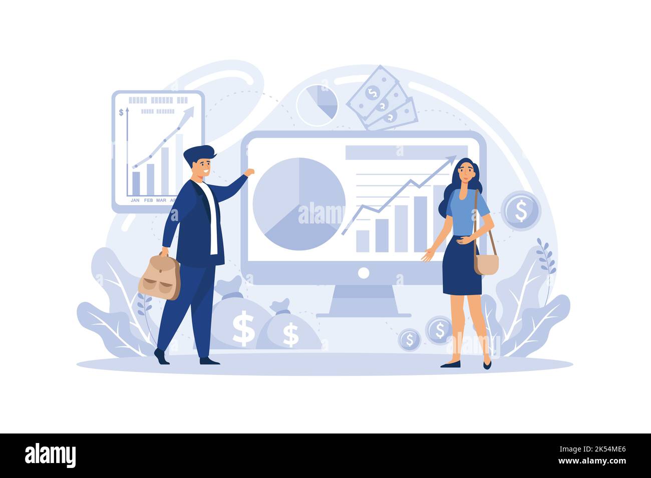 Return on business flat vector illustration Stock Vector Image & Art ...