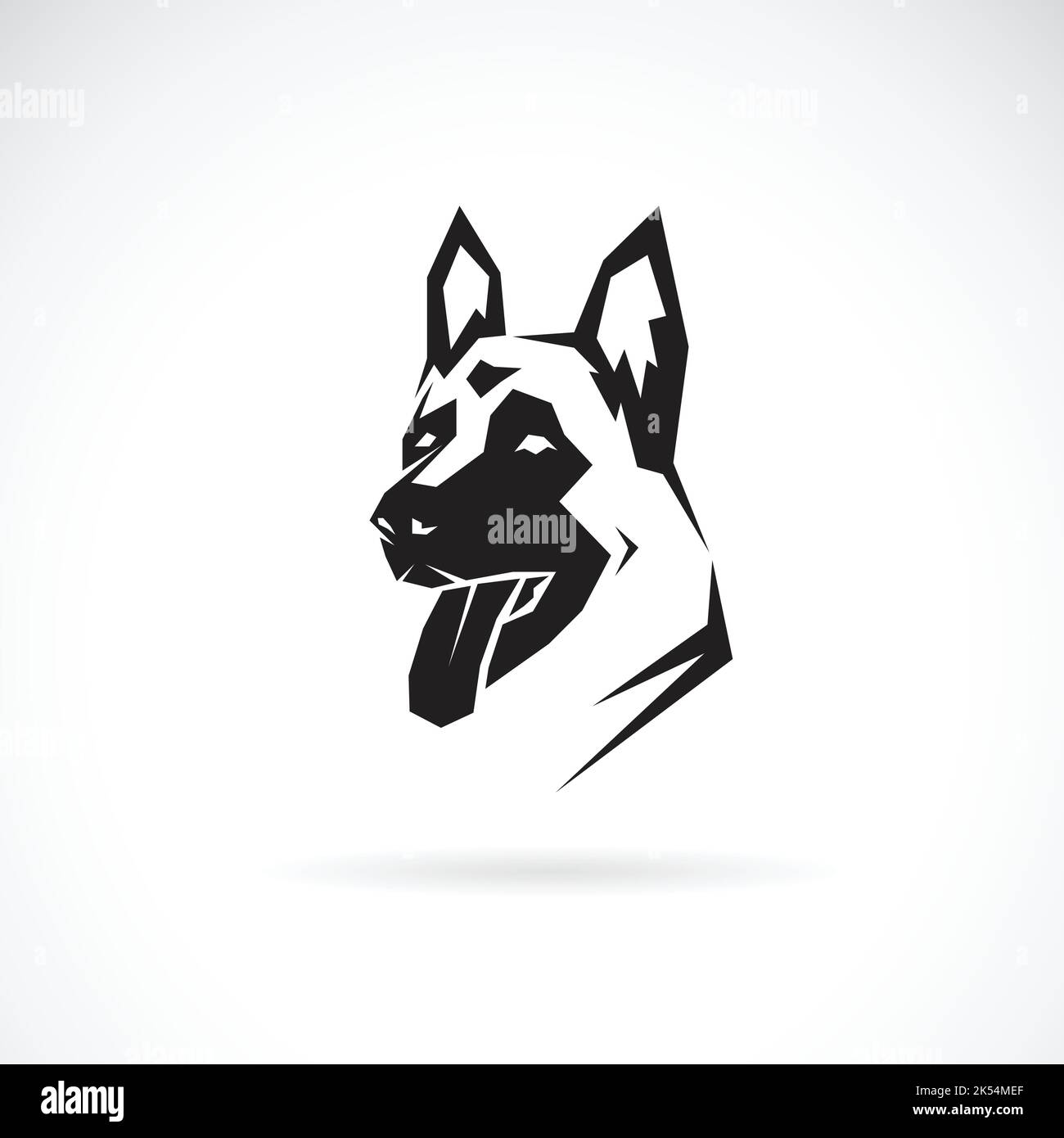 Vector of dog head (German shepherd) on white background. Pet. Animals ...