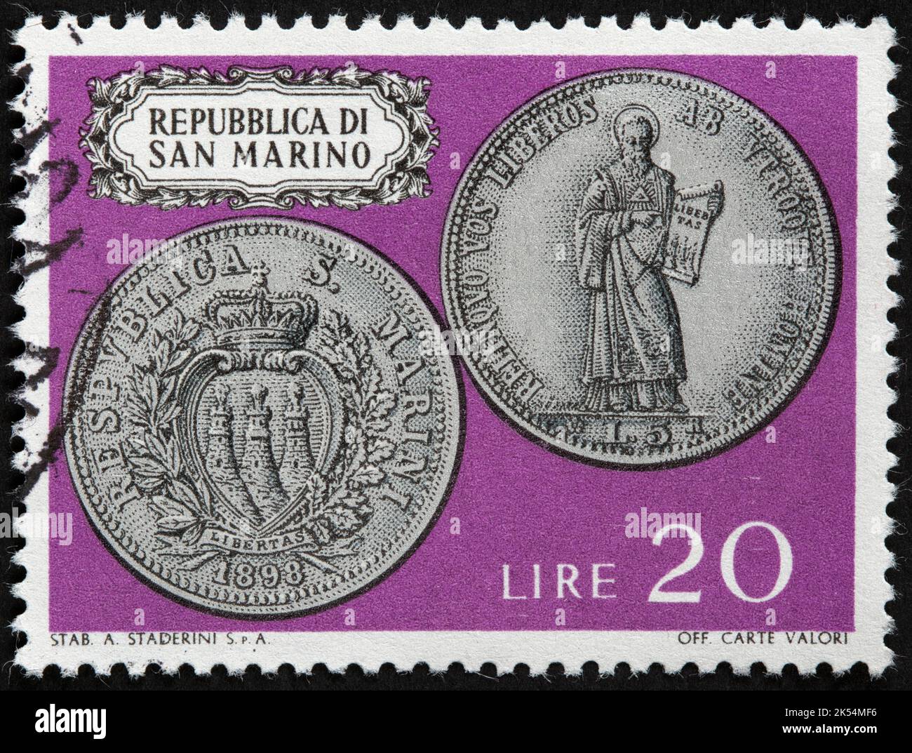 San Marino postage stamp Stock Photo - Alamy