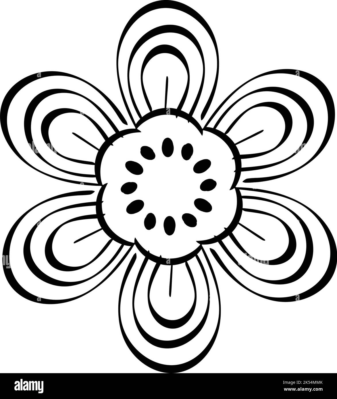 Floral Art. flower drawing with line-art. Drawing vector graphics with ...