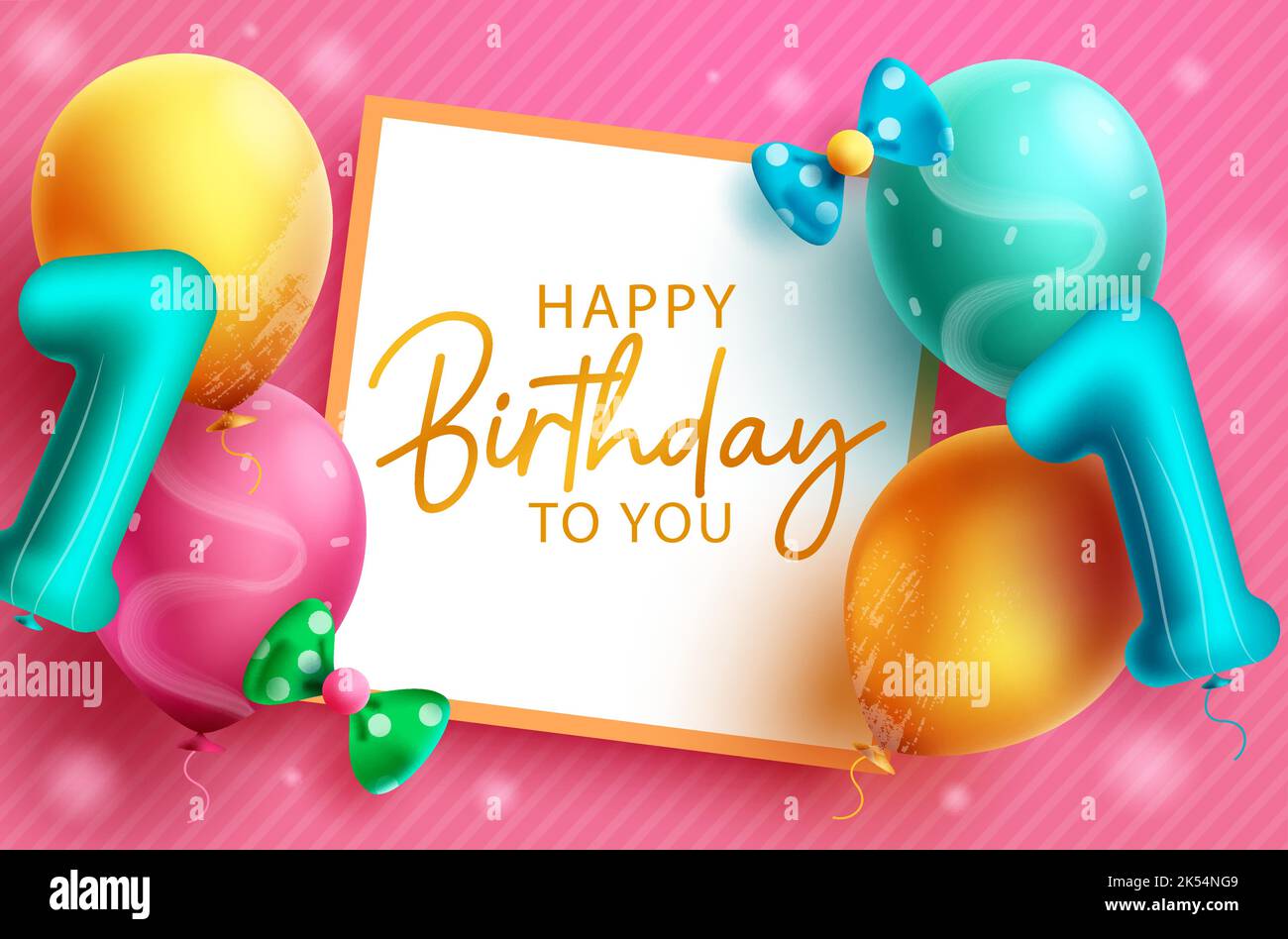 Happy birthday text vector template design. Birthday greeting text in ...