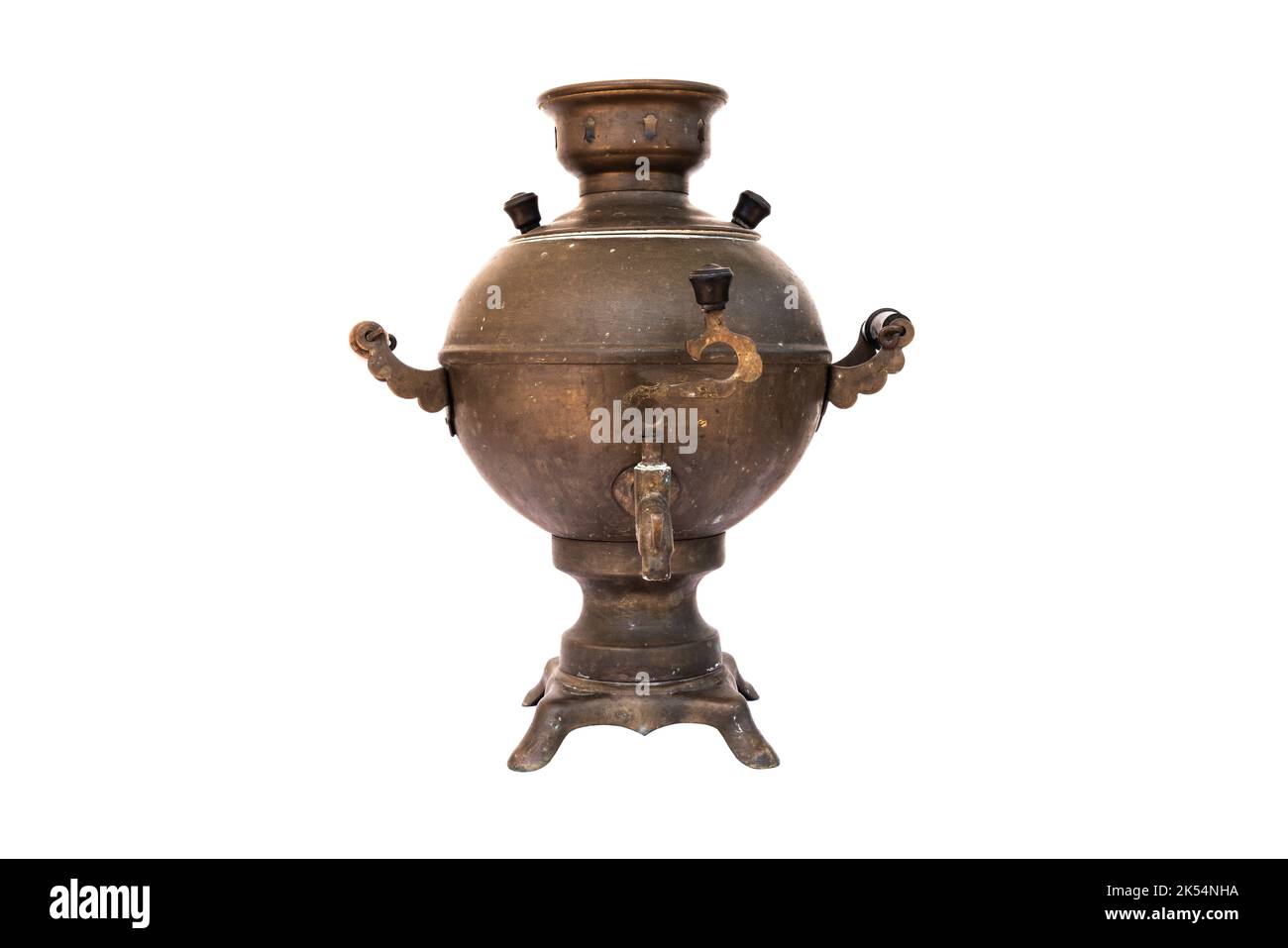 Vintage samovar isolated on white background Stock Photo - Alamy