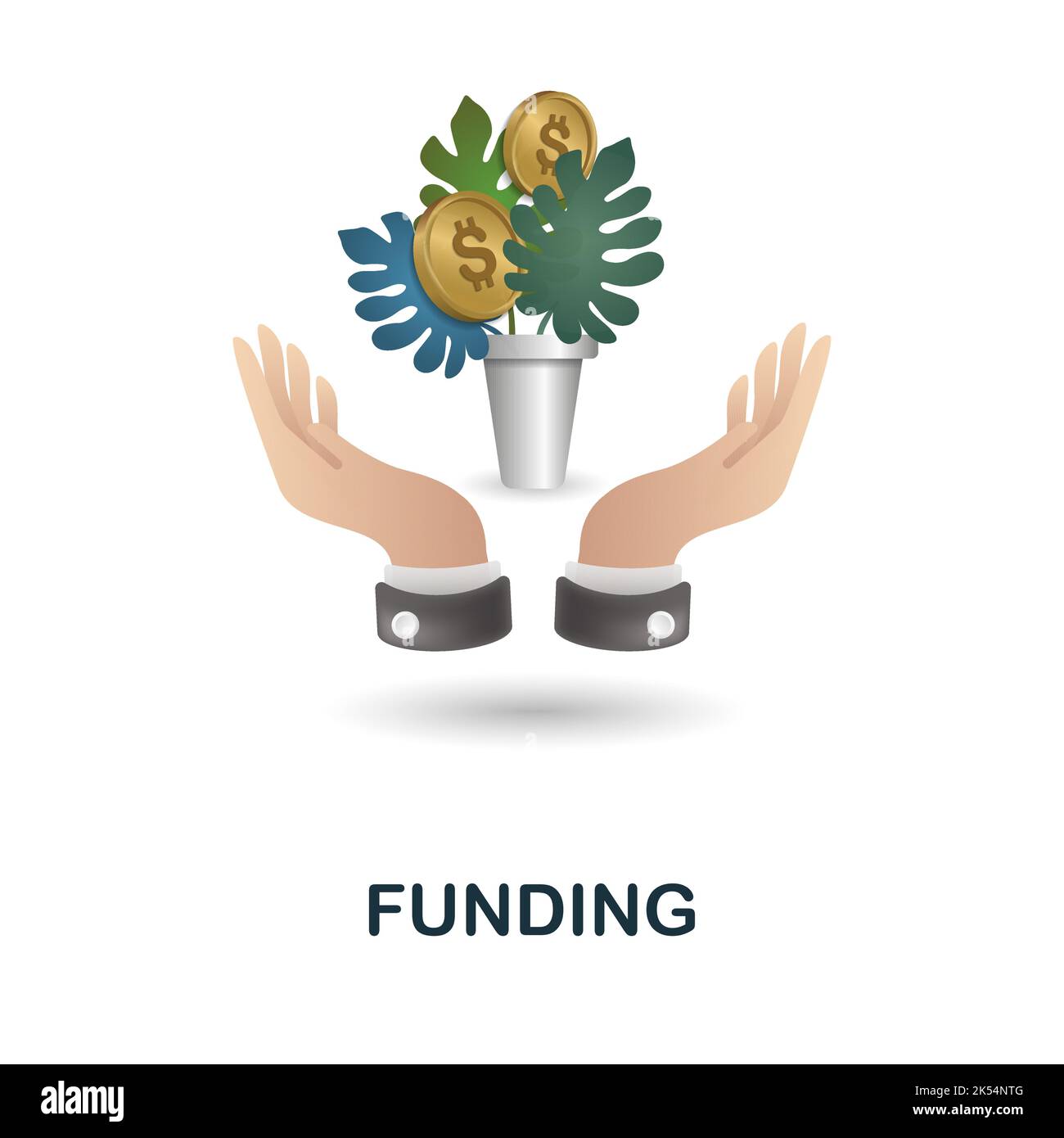 Funding icon. 3d illustration from finance management collection ...