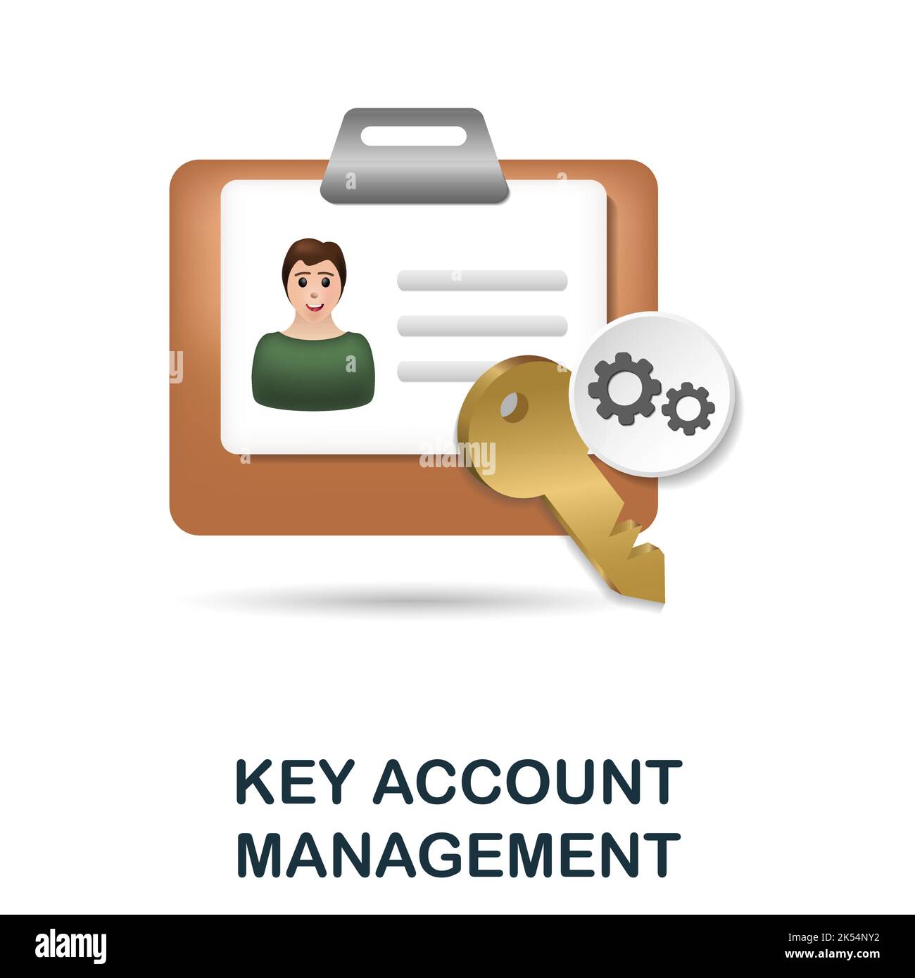 Key Account Management icon. 3d illustration from finance management ... Key Account Management icon. 3d illustration from finance management ...