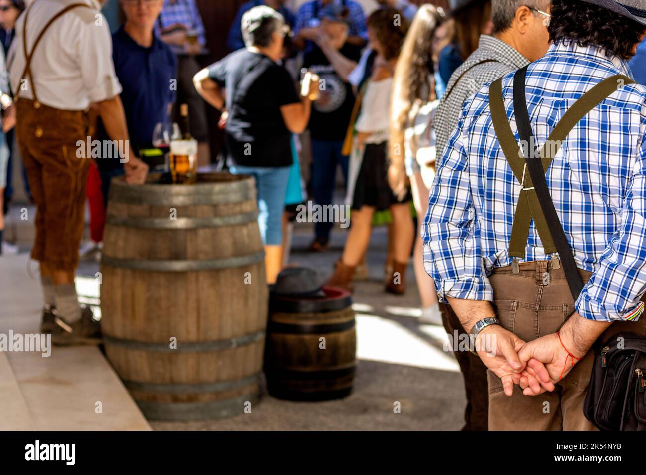 Germans in Spain celebrating the oktoberfest Stock Photo - Alamy