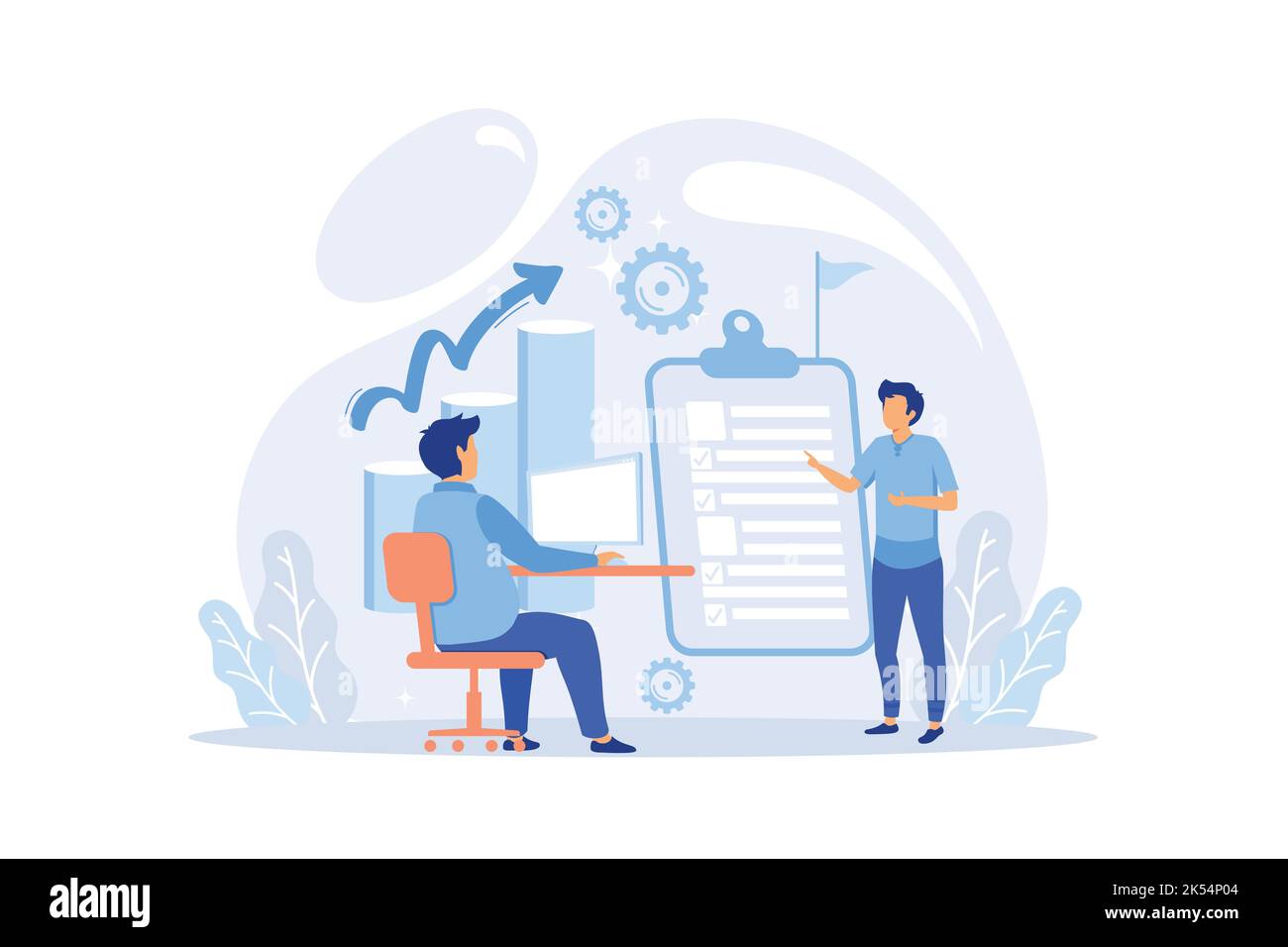 Coach speaking before audience. Mentor presenting charts and reports ...