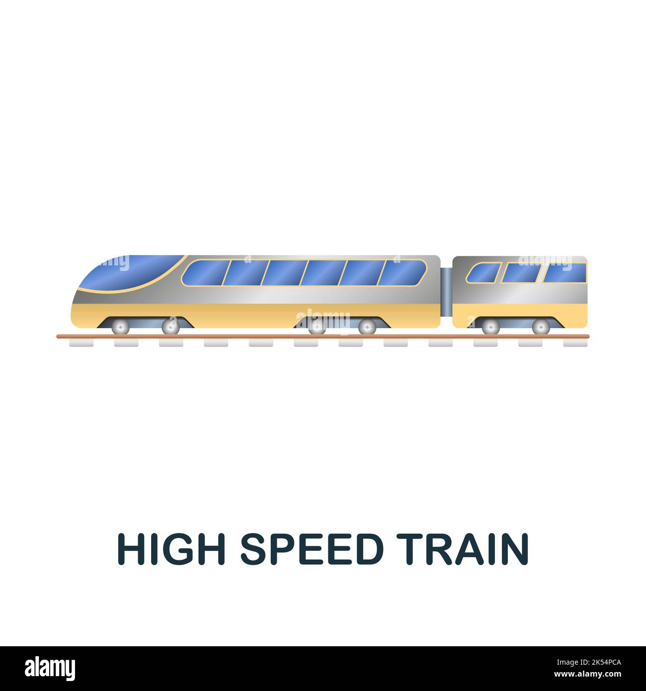 High Speed Train icon. 3d illustration from future technology ...