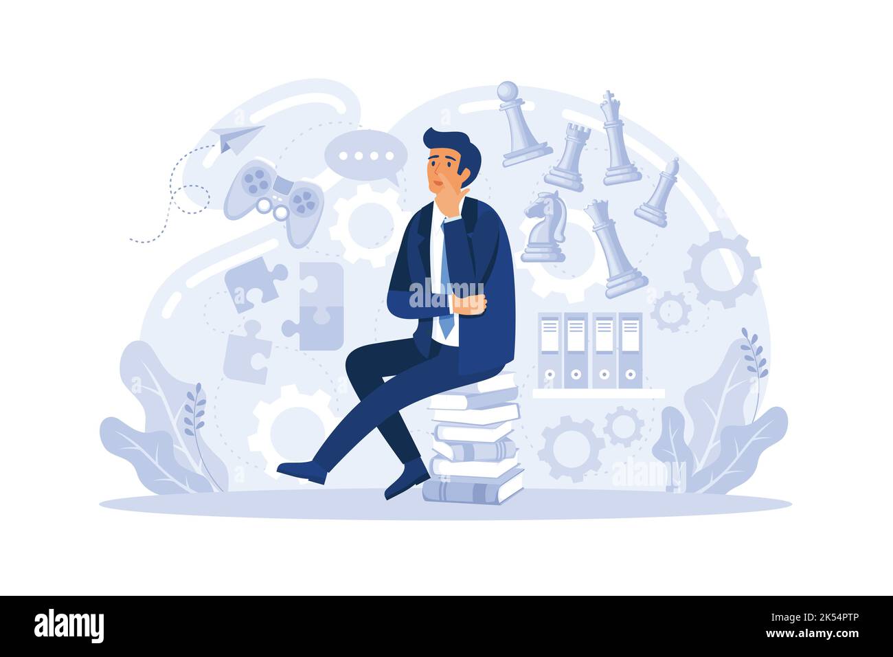 Creative thinking abstract concept vector illustration. Startup ...