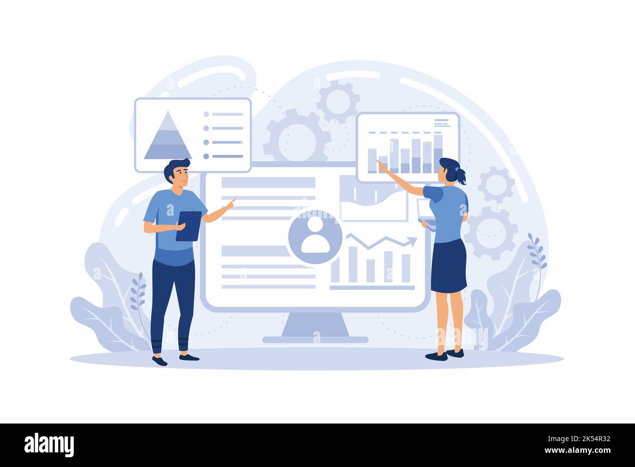 Employee performance evaluation. Fellow workers assessment concept ...