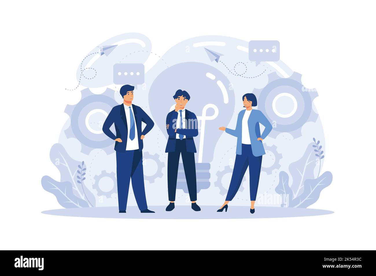 Meet our team. Cooperation and teamwork abstract concept ...