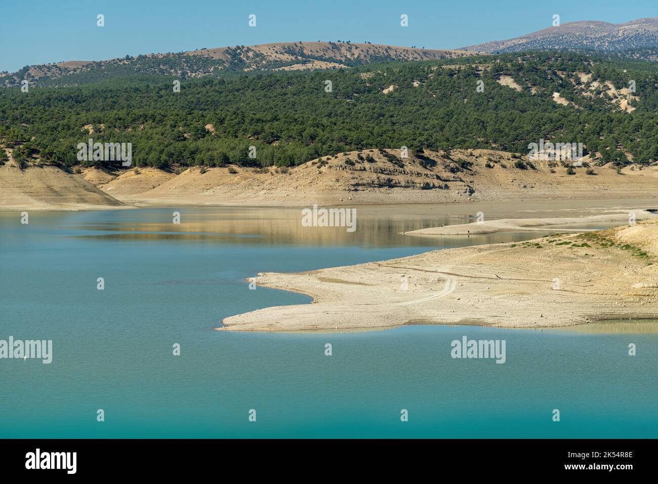 Aerial photo of Antalya Korkuteli dam lake on a sunny day Stock Photo ...