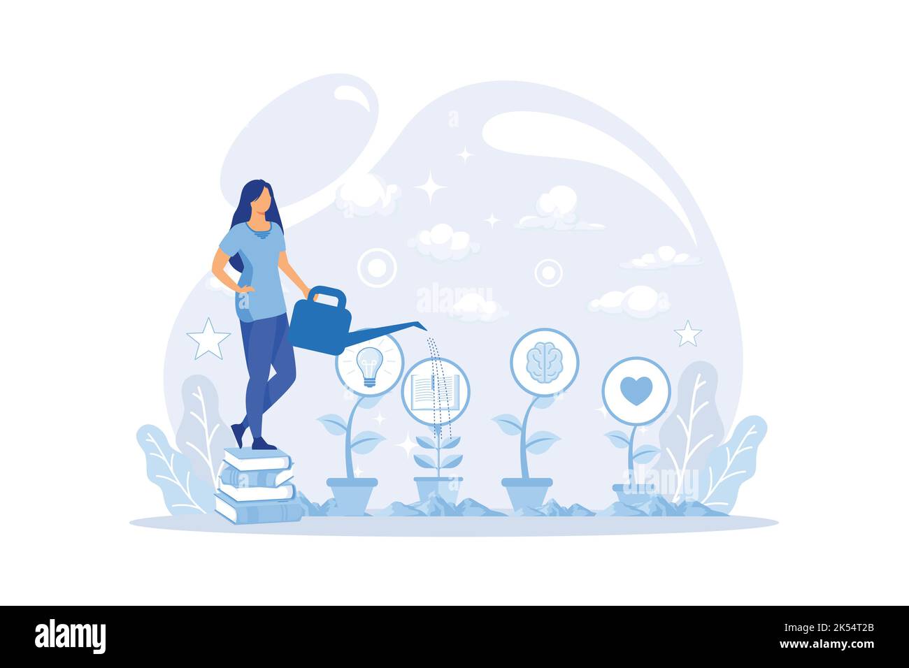 Mentoring vector illustration. Flat motivation couch persons concept ...