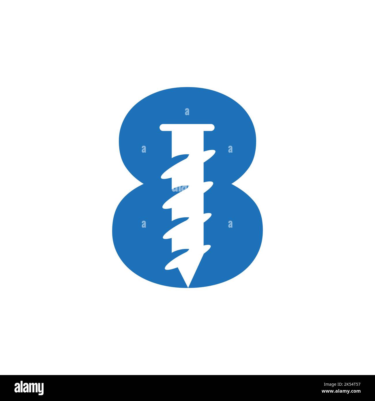 Letter 8 Screw Logo Template For Construction Ironmonger Symbol Design ...