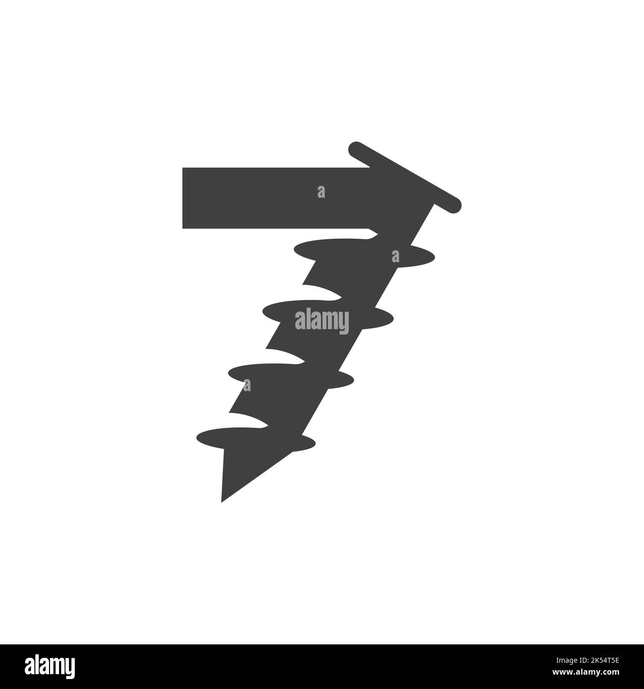 Letter 7 Screw Logo Template For Construction Ironmonger Symbol Design ...