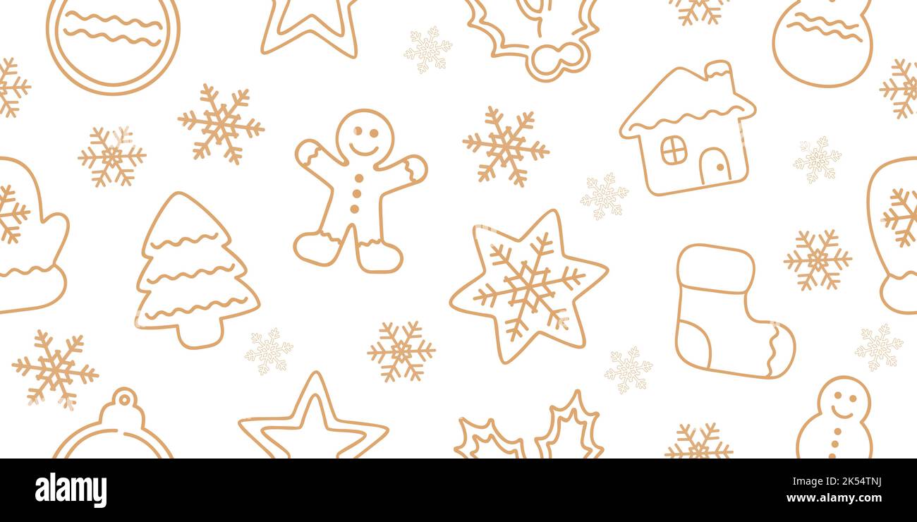 Christmas cookie pattern Stock Vector Images - Alamy