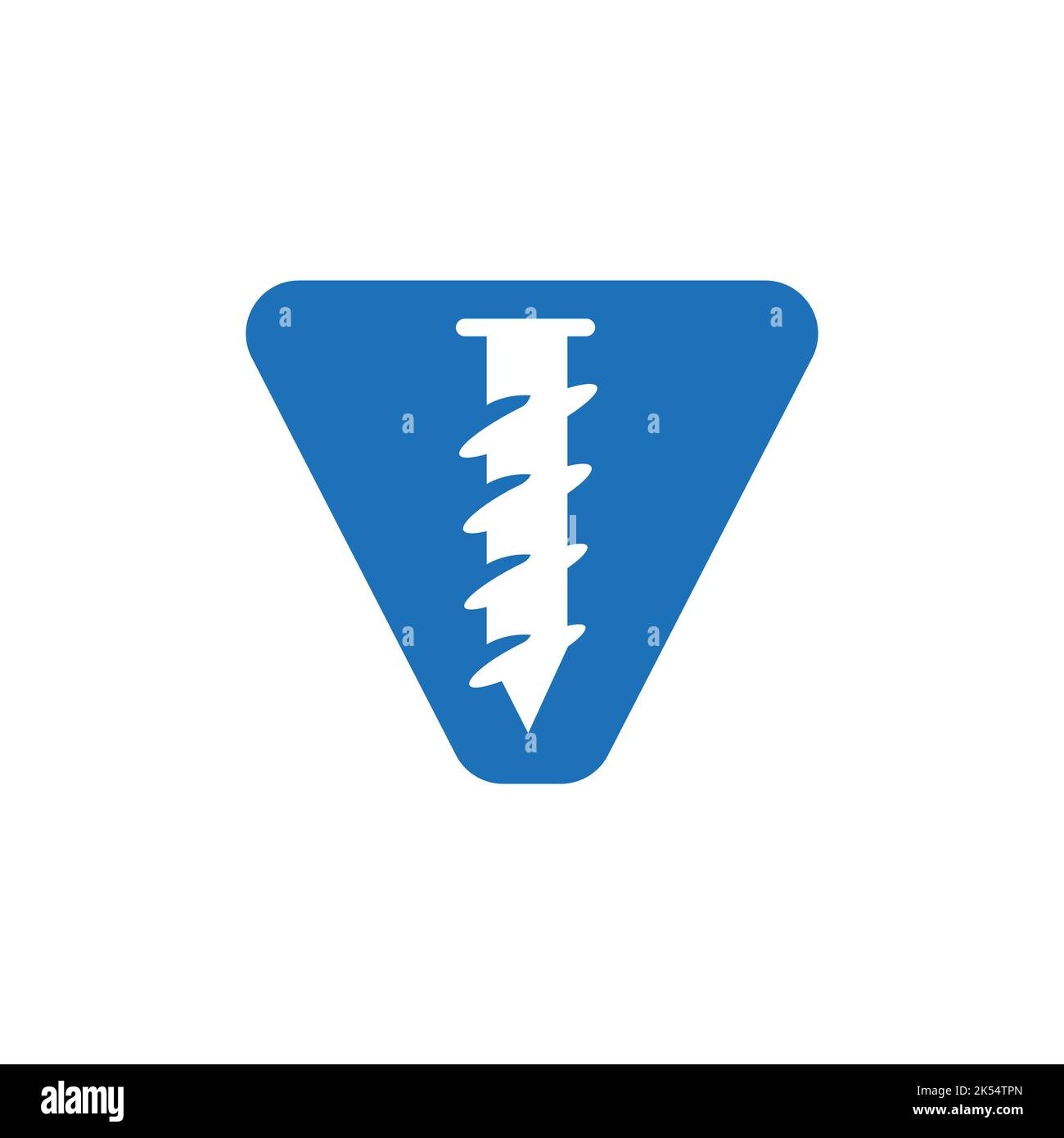 Letter V Screw Logo Template For Construction Ironmonger Symbol Design ...