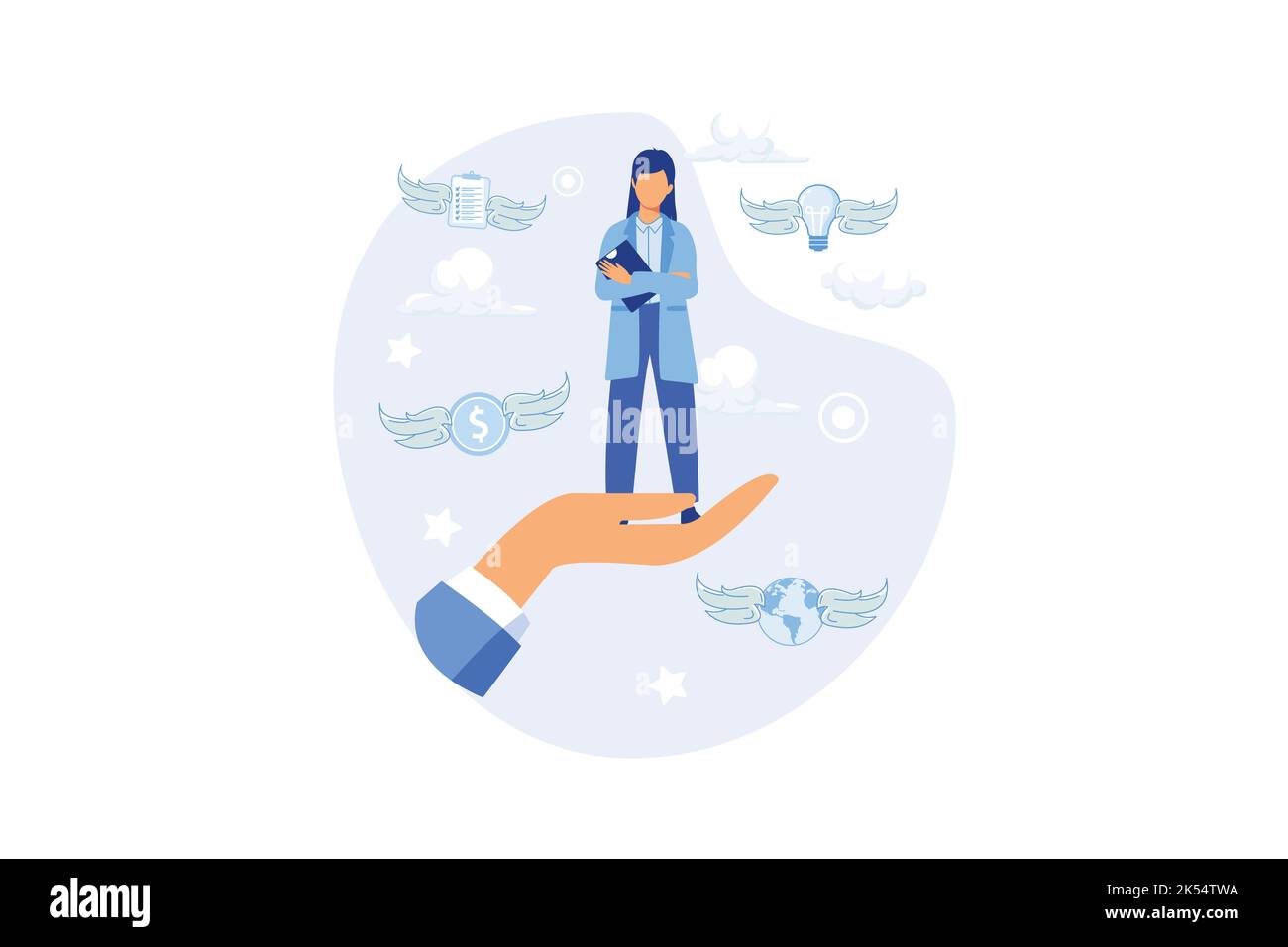 Help in professional development illustration Stock Vector Image & Art ...