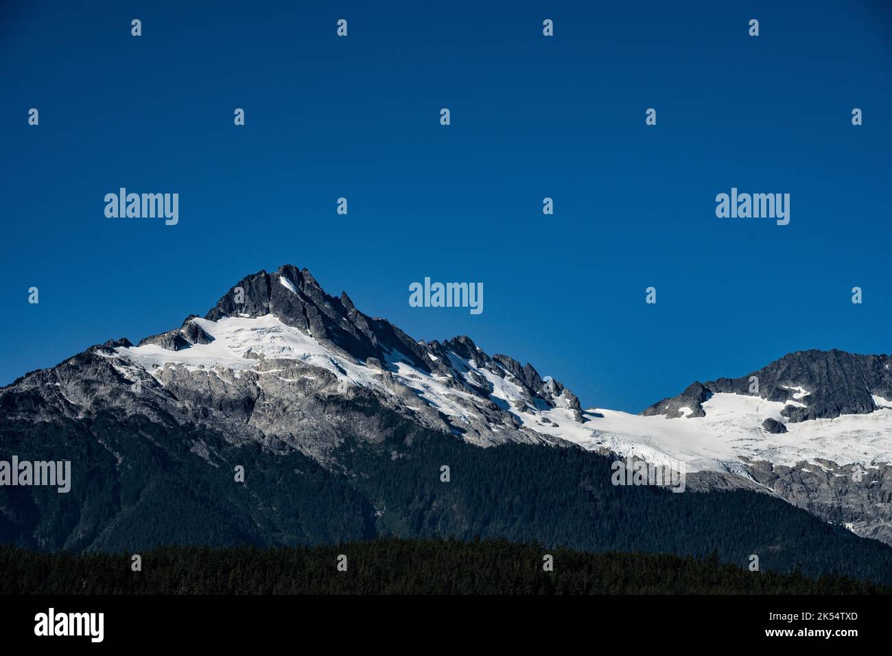 An aerial view of Canadian Rockies mountain range in British Columbia ...