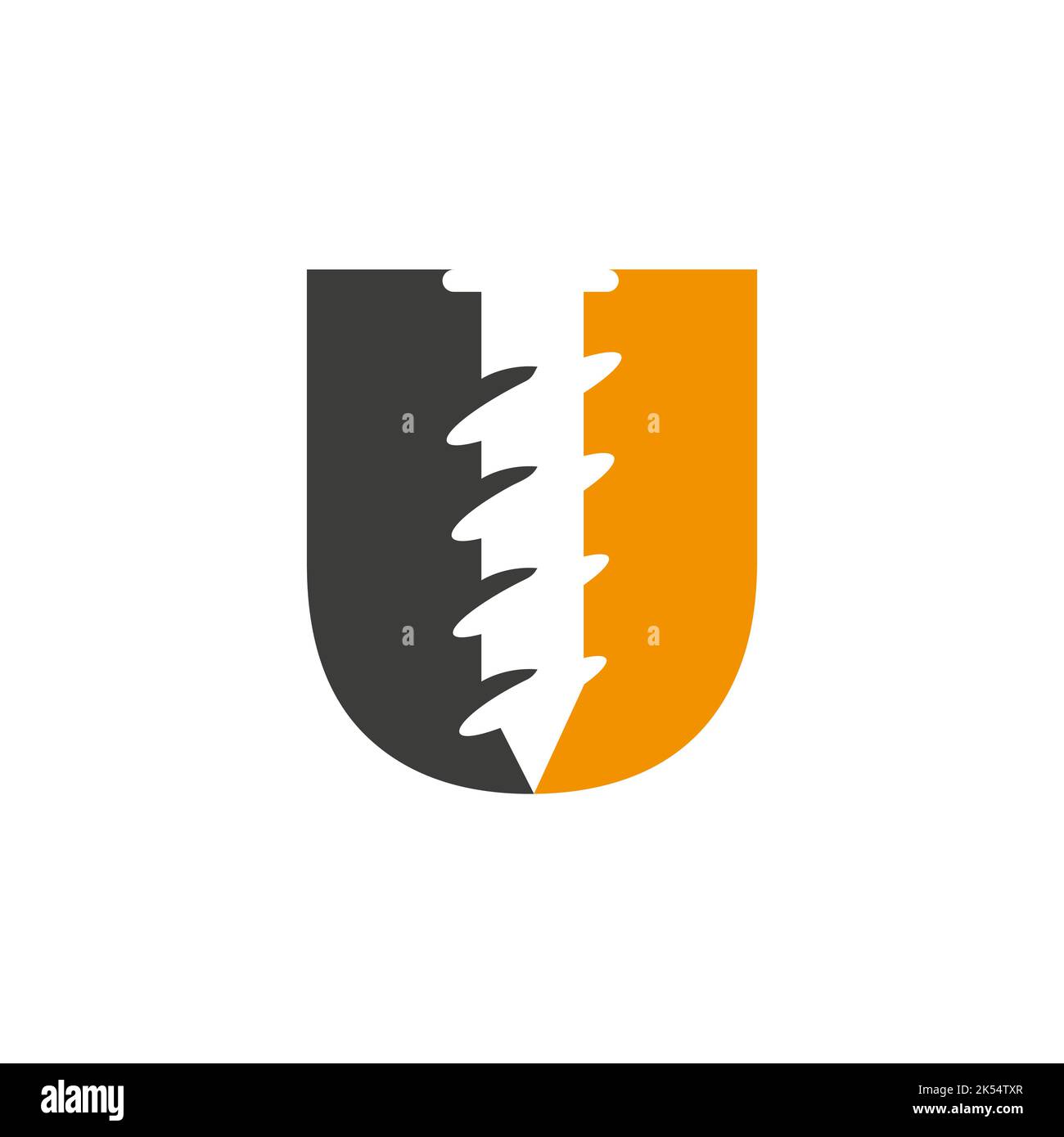 Letter U Screw Logo Template For Construction Ironmonger Symbol Design ...