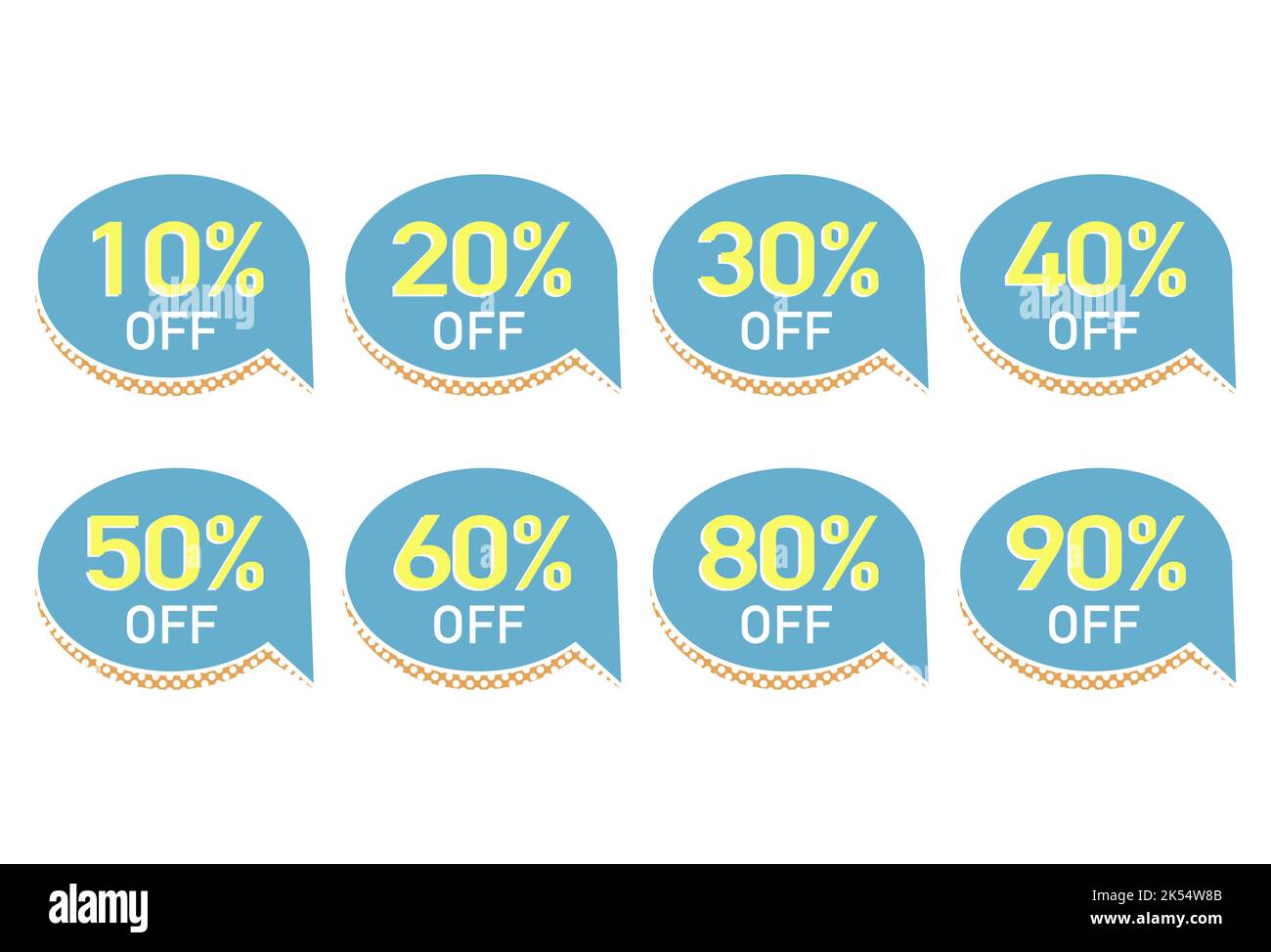 sale banner set discount percent vector illustration Stock Vector Image ...