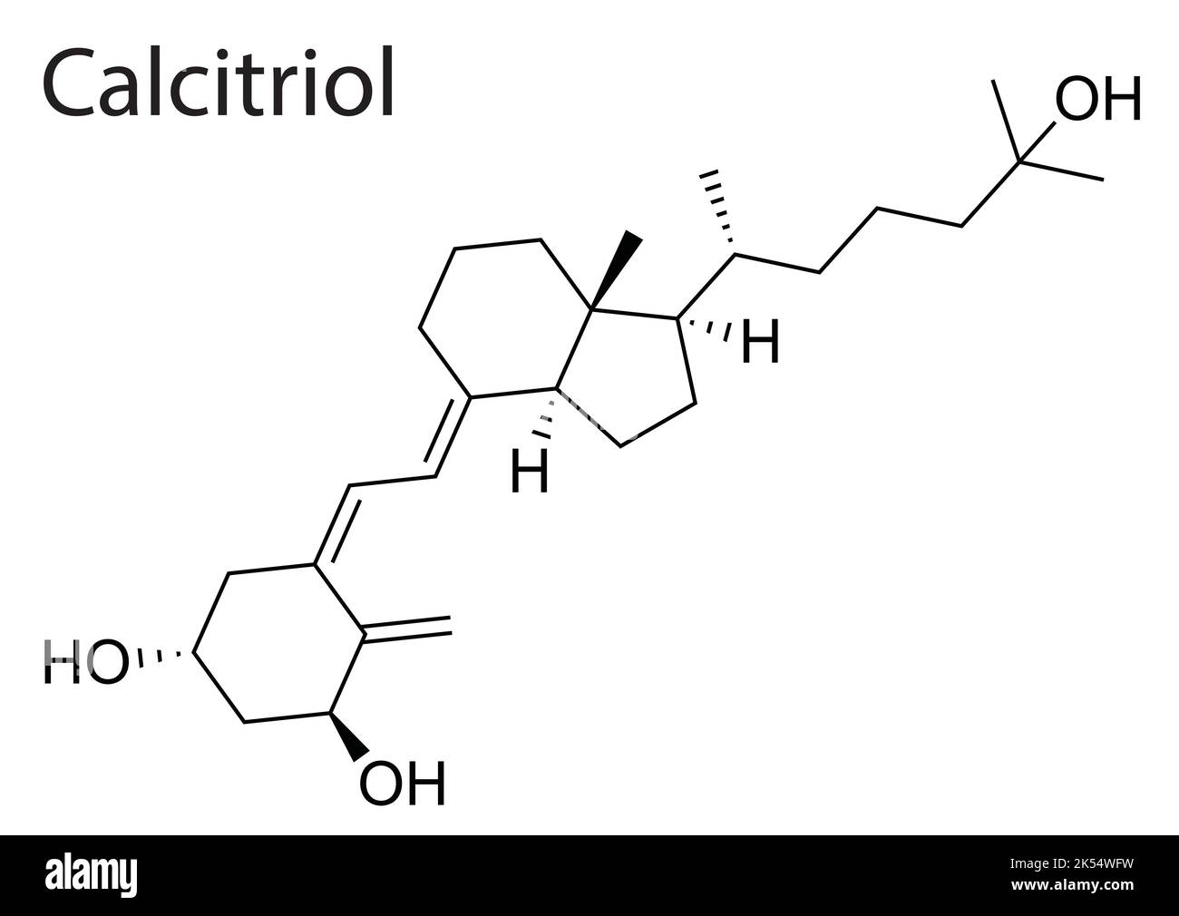 Vector file of the chemical and molecule structure of Calcitriol Stock ...