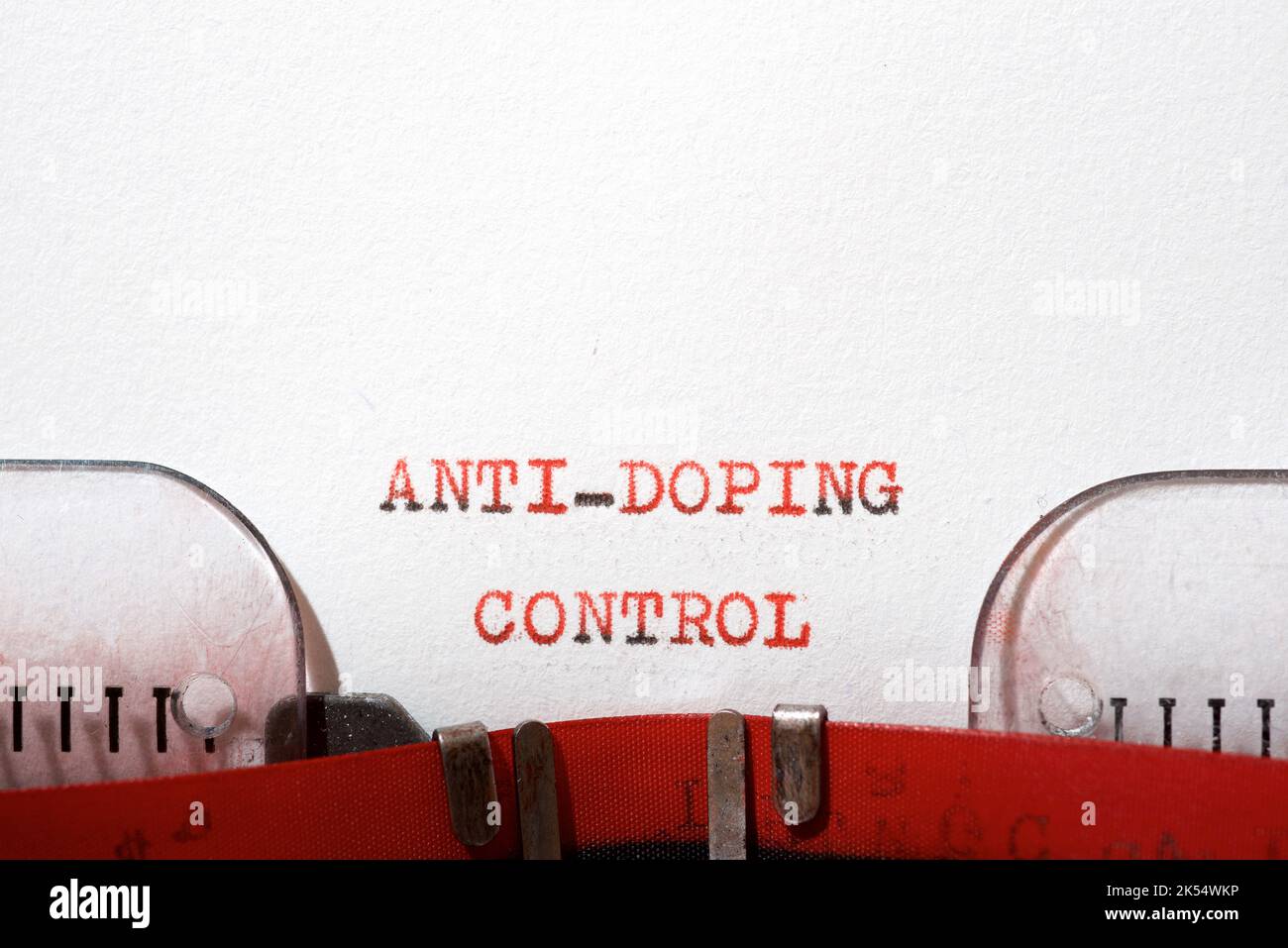Anti-doping control text written with a typewriter Stock Photo - Alamy